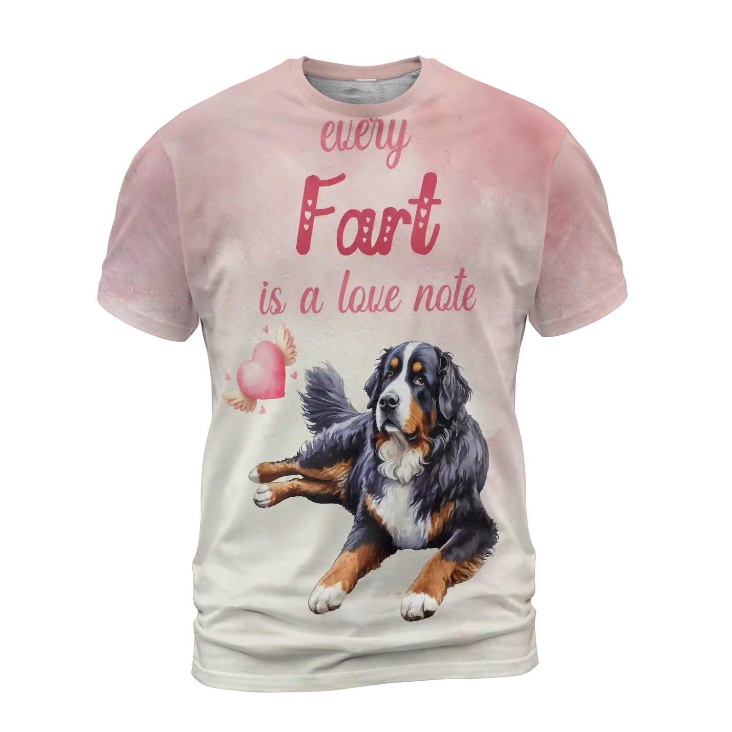 Every Fart is Love Note Bernese Mountain Dog Guilty Face Happy Valentine's All Over Print 3D ...