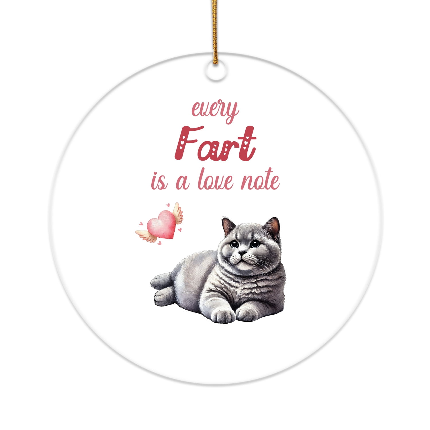 Every Fart is Love Note British Shorthair Guilty Face Happy Valentine's ...