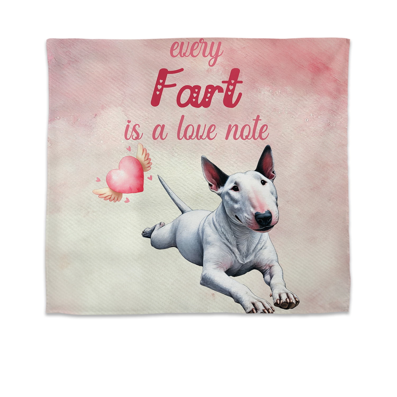 Every Fart is Love Note Bull Terrier Guilty Face Happy Valentine's ...