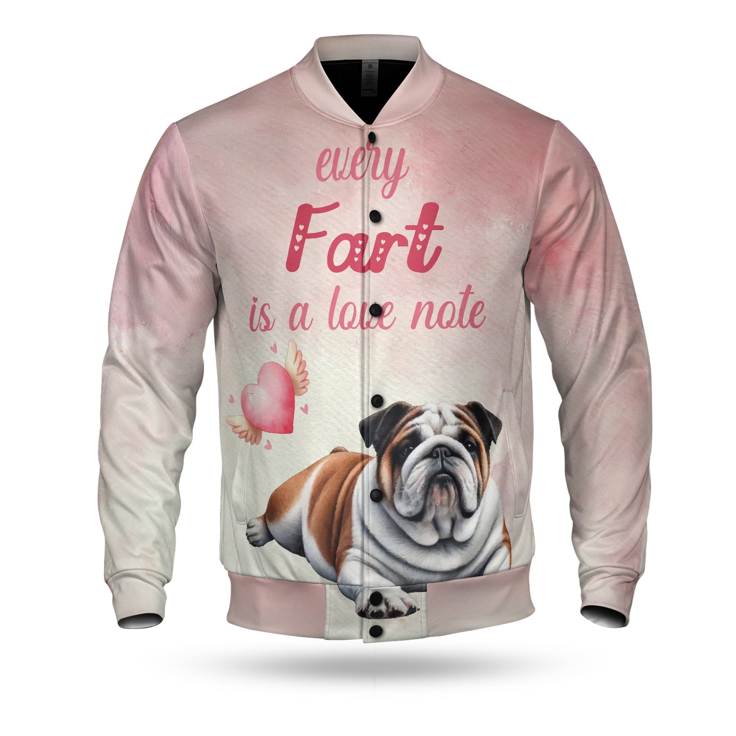 Every Fart is Love Note Bulldog Guilty Face Happy Valentine's All Over ...