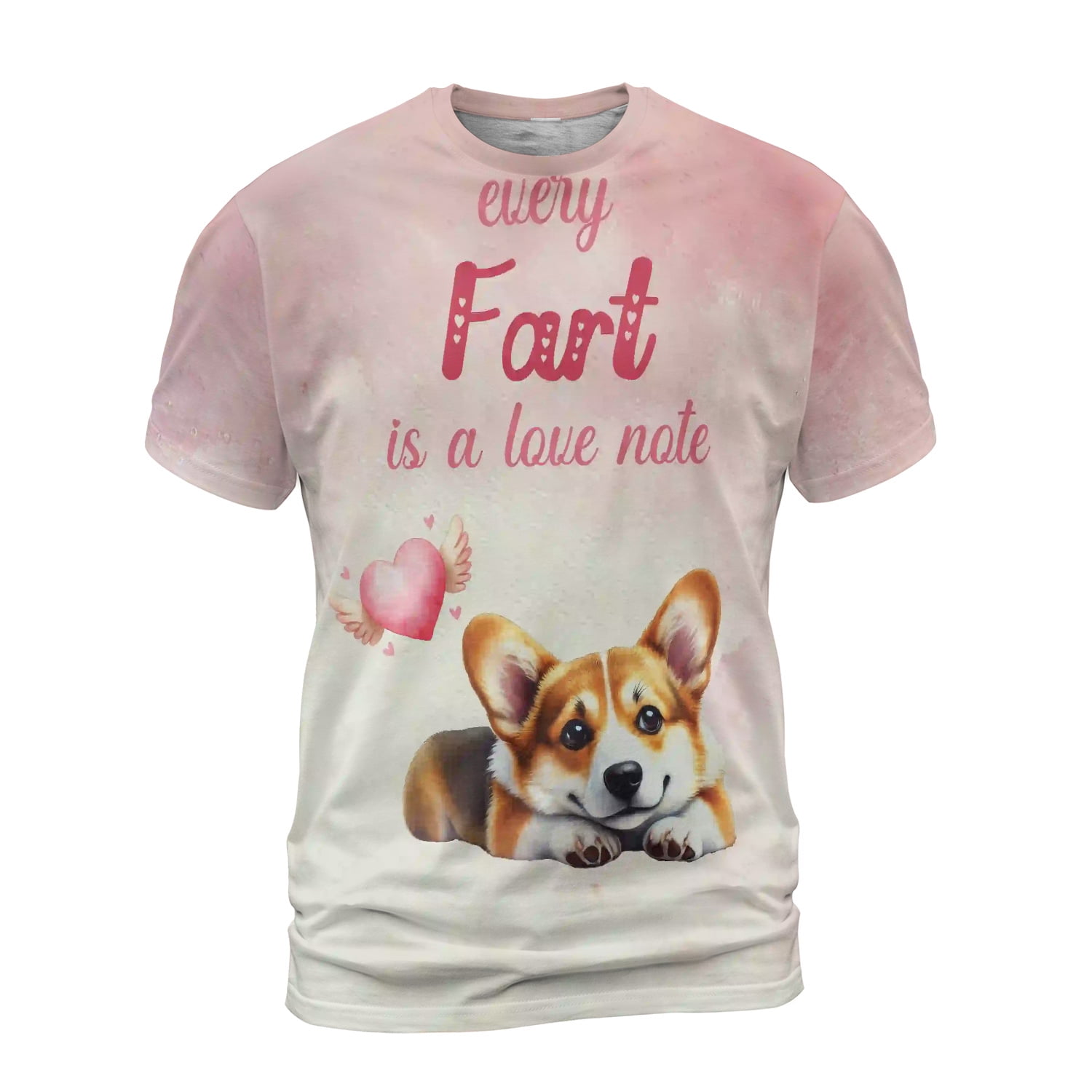 Every Fart is Love Note Corgi Guilty Face Happy Valentine's All Over ...