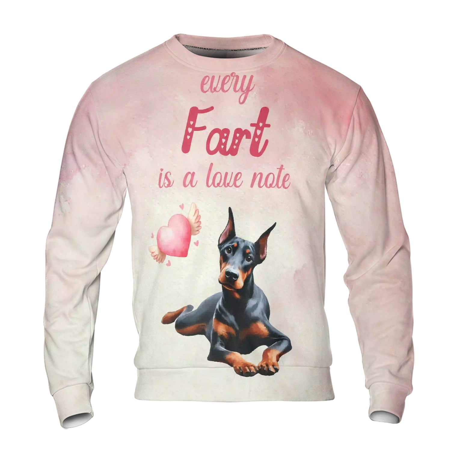 Every Fart is Love Note Doberman Pinscher Guilty Face Happy Valentine's ...