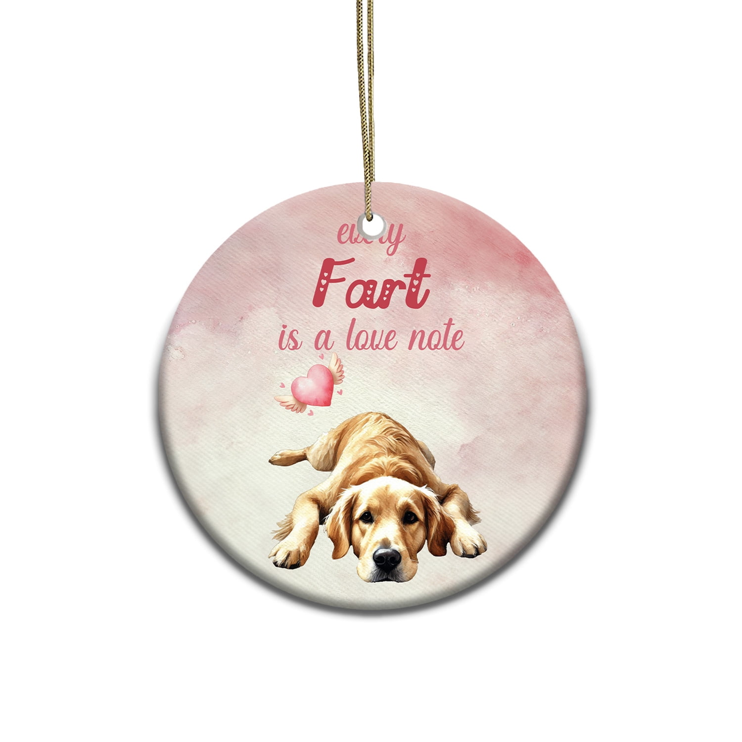 Every Fart is Love Note Golden Retriever Guilty Face Happy Valentine's ...