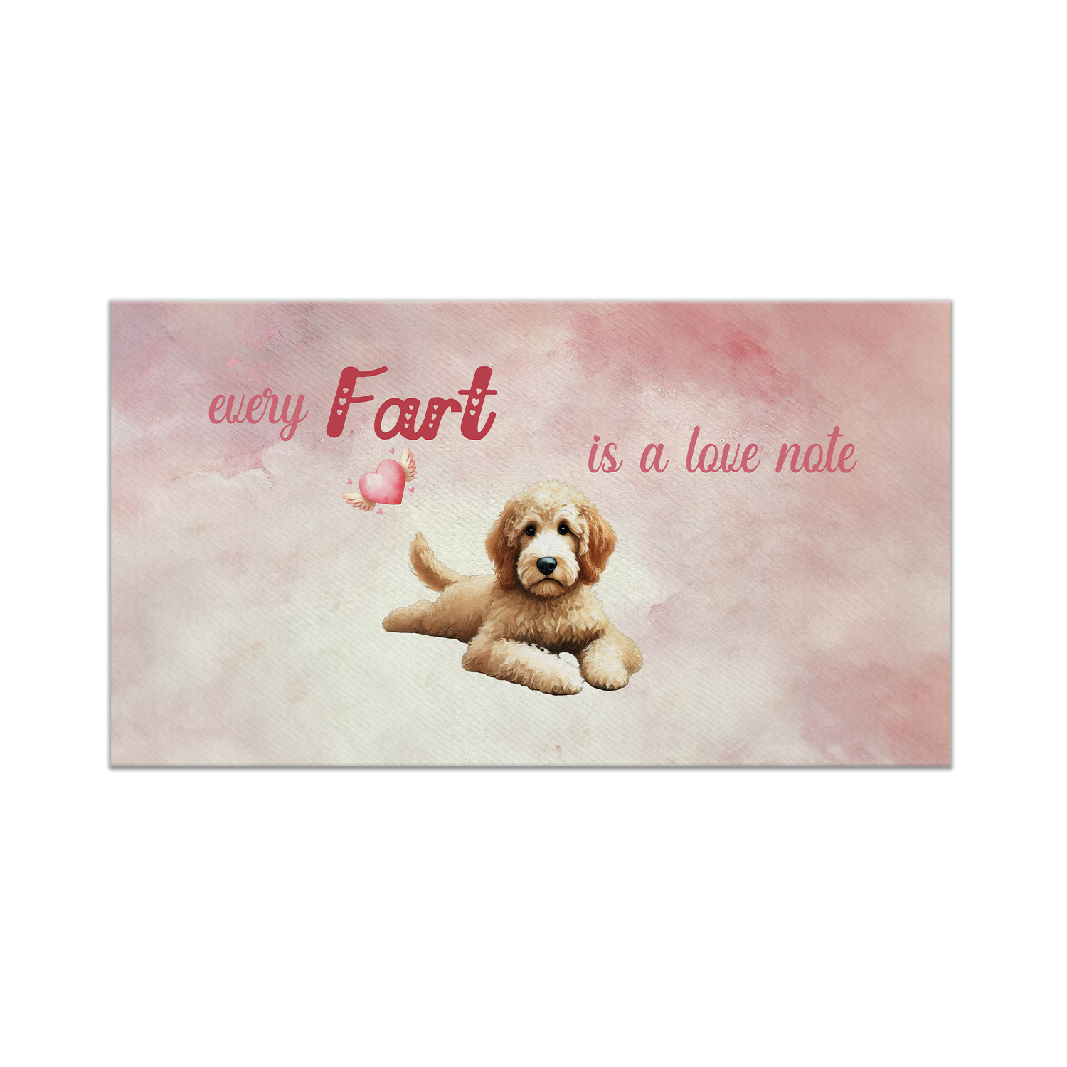 Every Fart is Love Note Goldendoodle Guilty Face Happy Valentine's ...