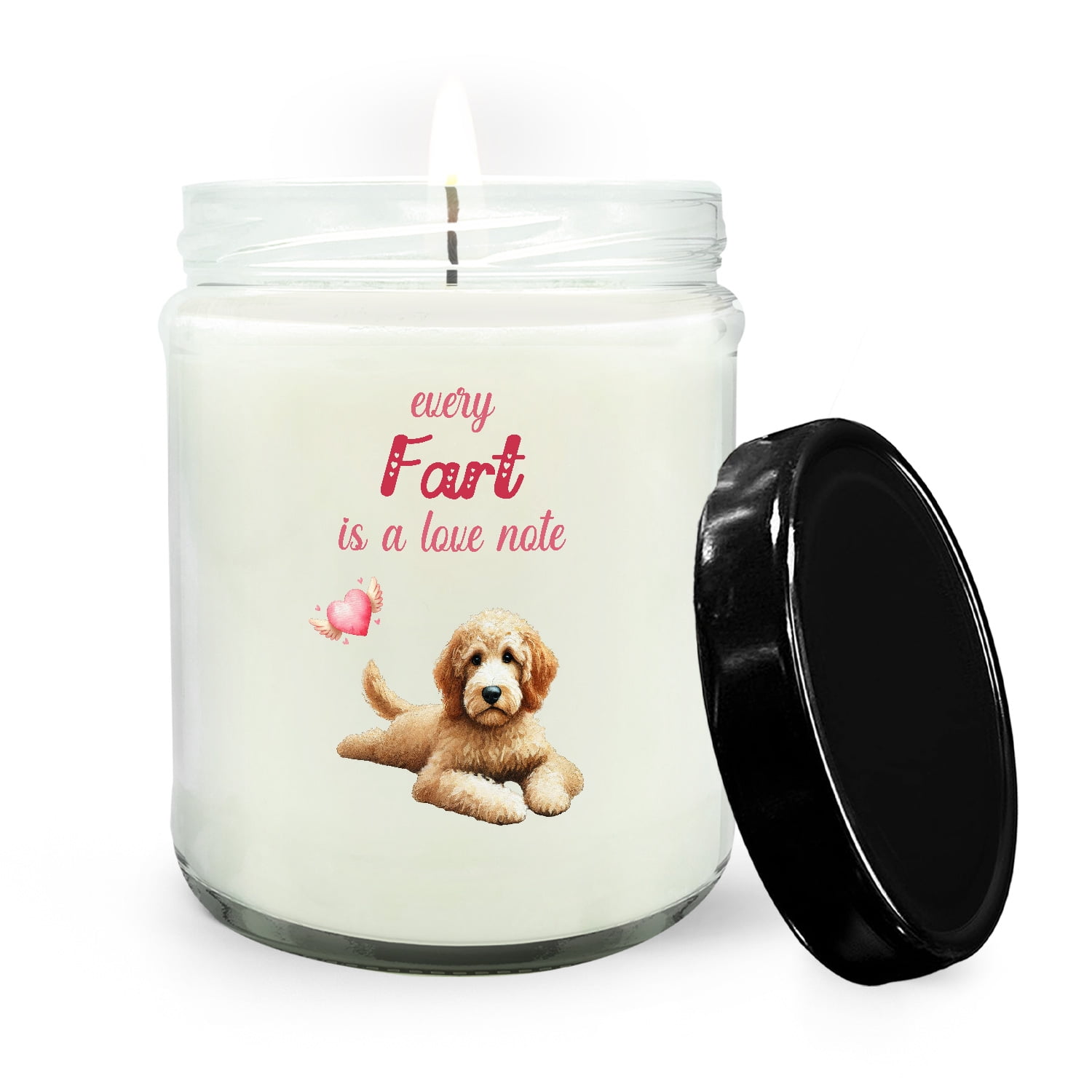 Every Fart is Love Note Goldendoodle Guilty Face Happy Valentine's Soy ...