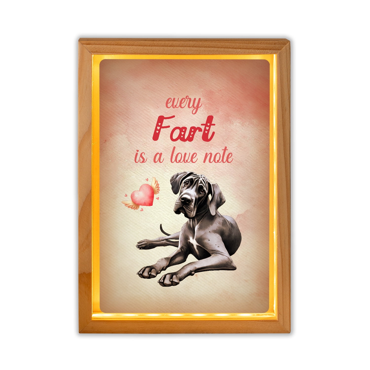 Every Fart is Love Note Great Dane Guilty Face Happy Valentine's ...