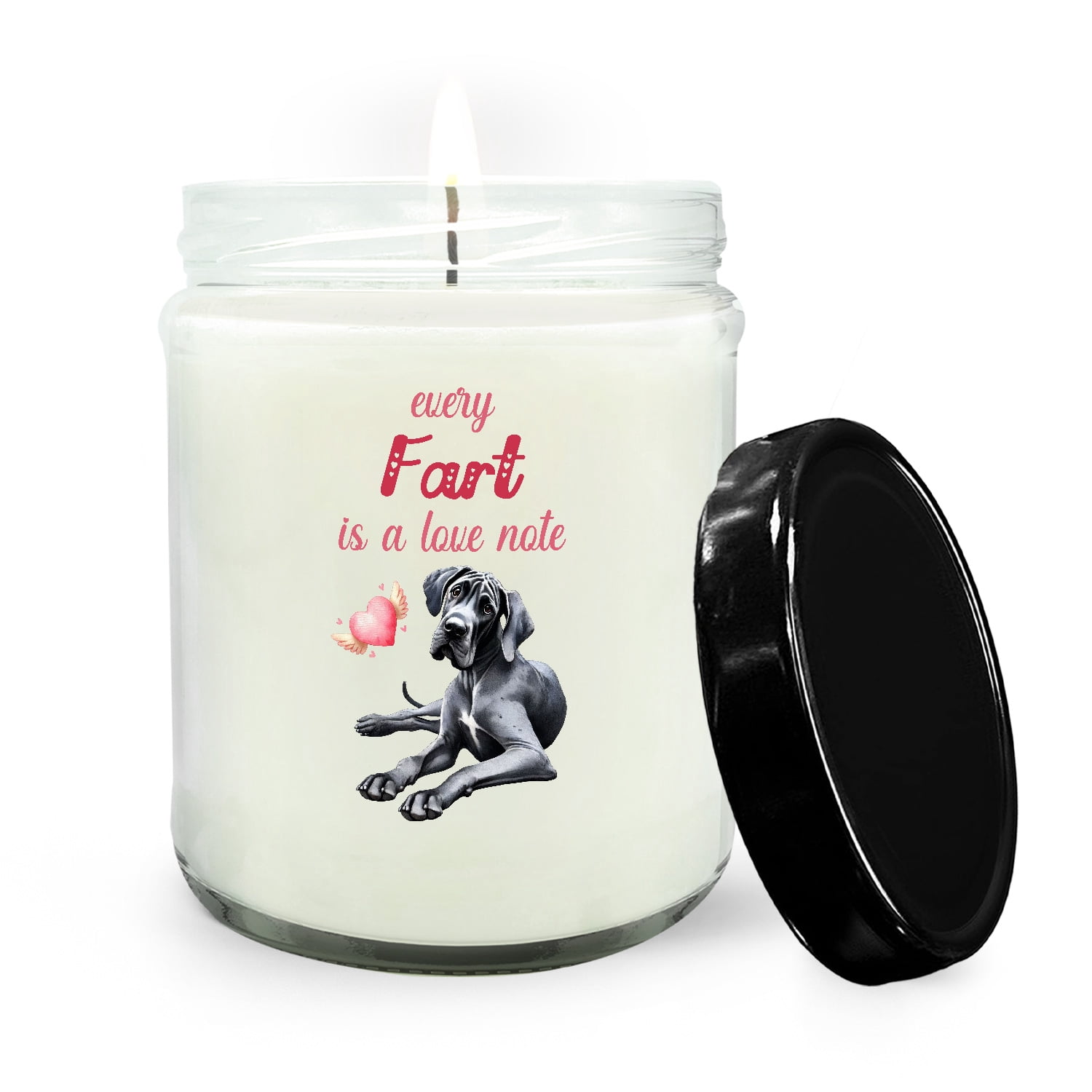 Every Fart is Love Note Great Dane Guilty Face Happy Valentine's Soy ...