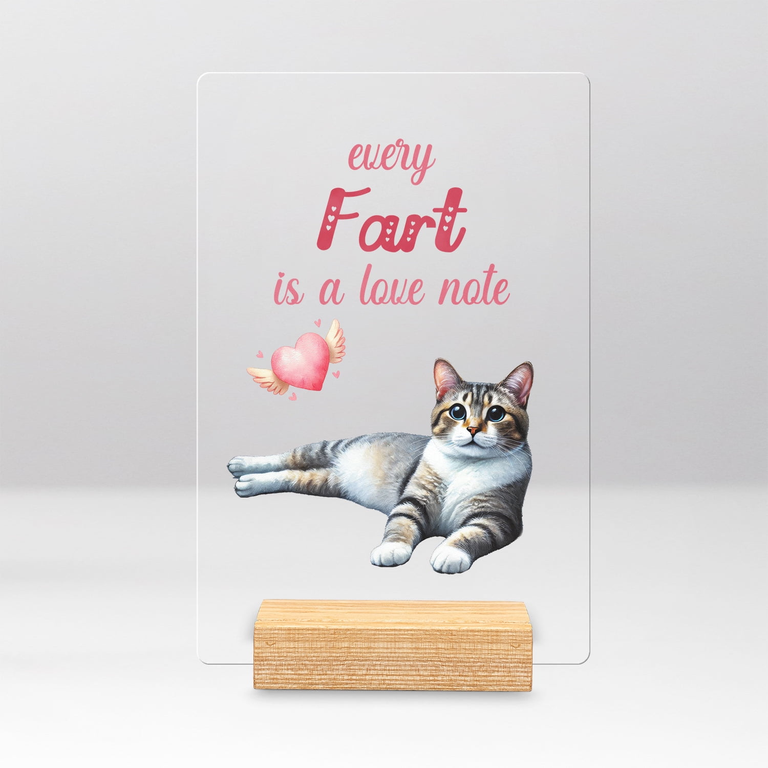Every Fart is Love Note Manx Guilty Face Happy Valentine's Acrylic ...