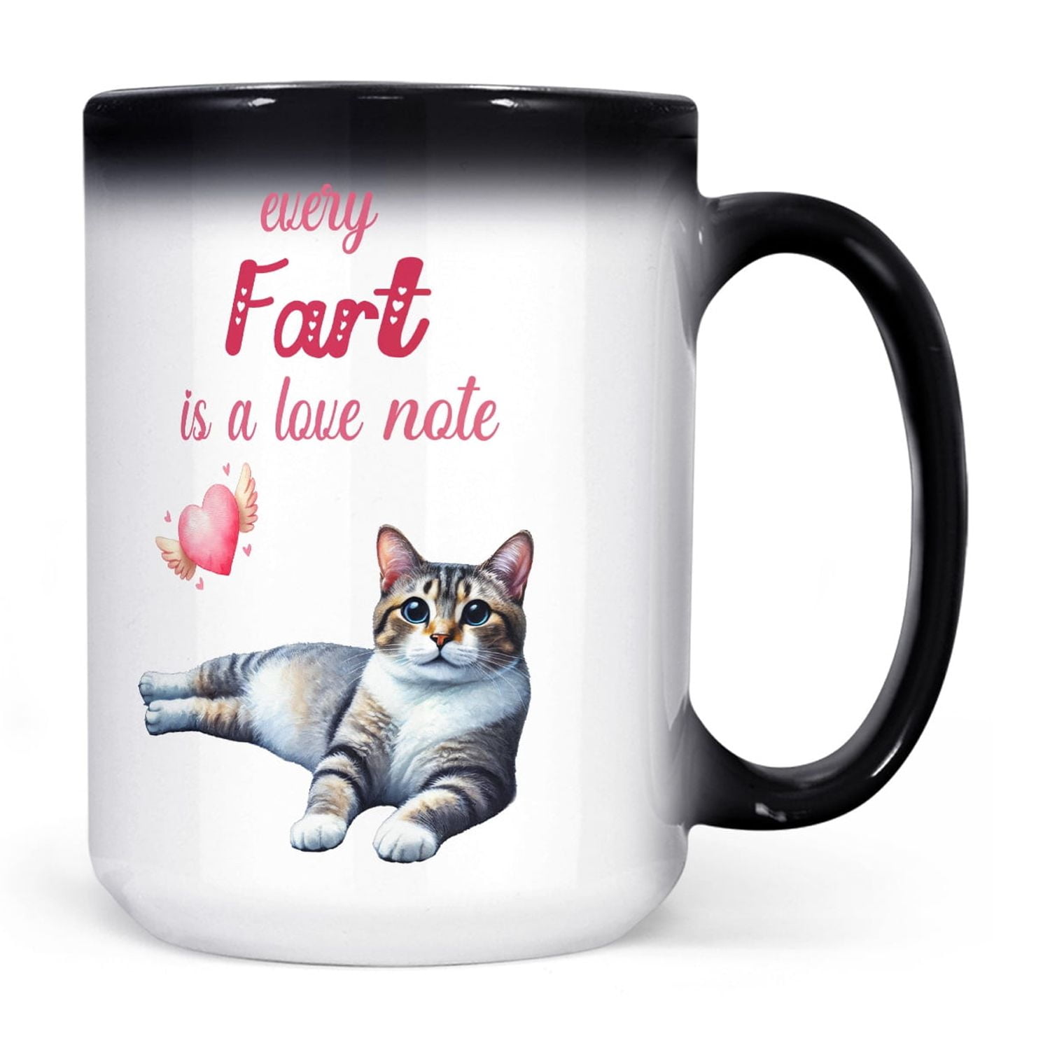 Every Fart is Love Note Manx Guilty Face Happy Valentine's Heat Color ...