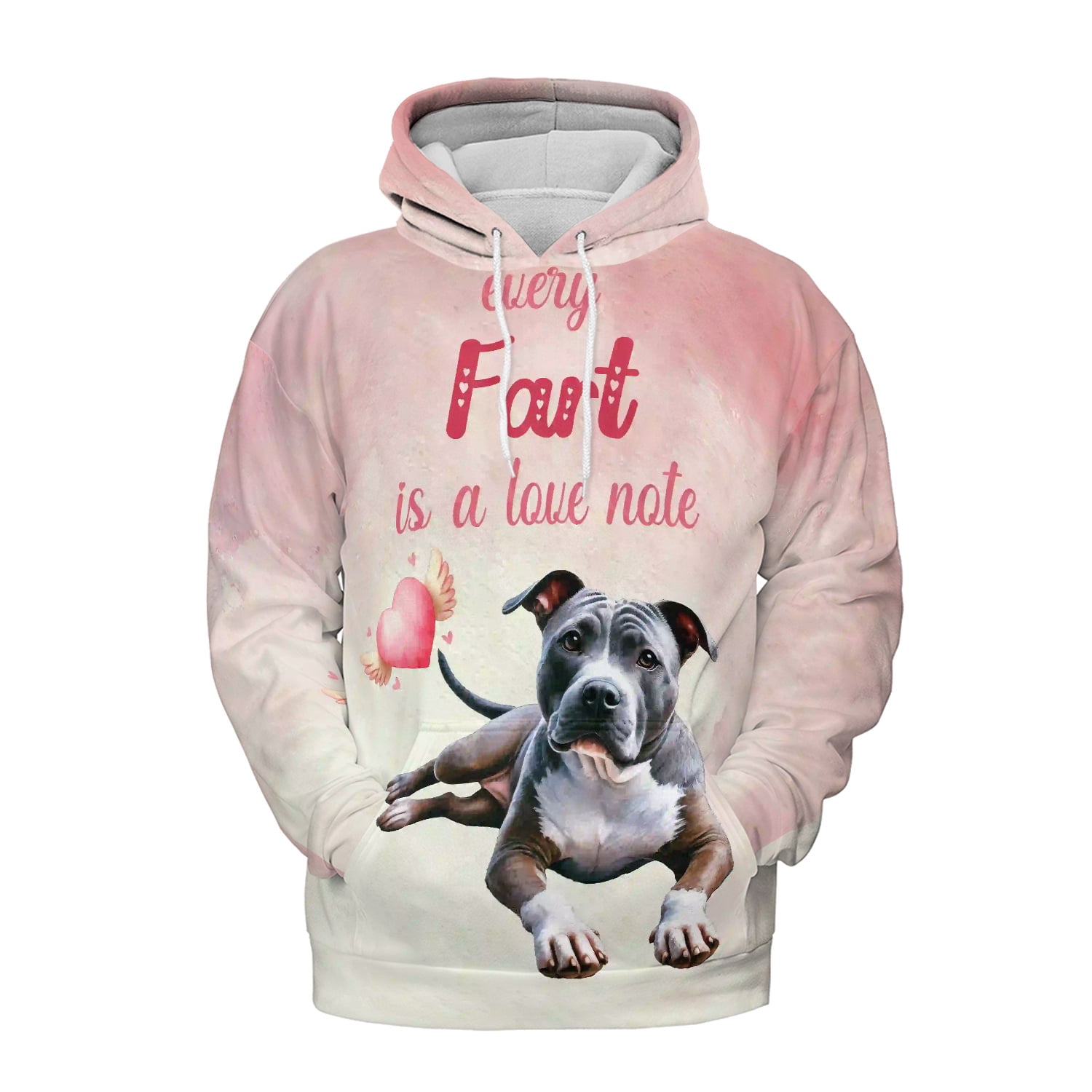 Every Fart is Love Note Pitbull Guilty Face Happy Valentine's All Over ...