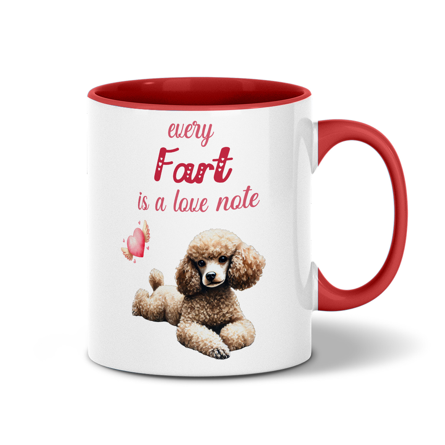 Every Fart is Love Note Poodle Guilty Face Happy Valentine's 11oz ...