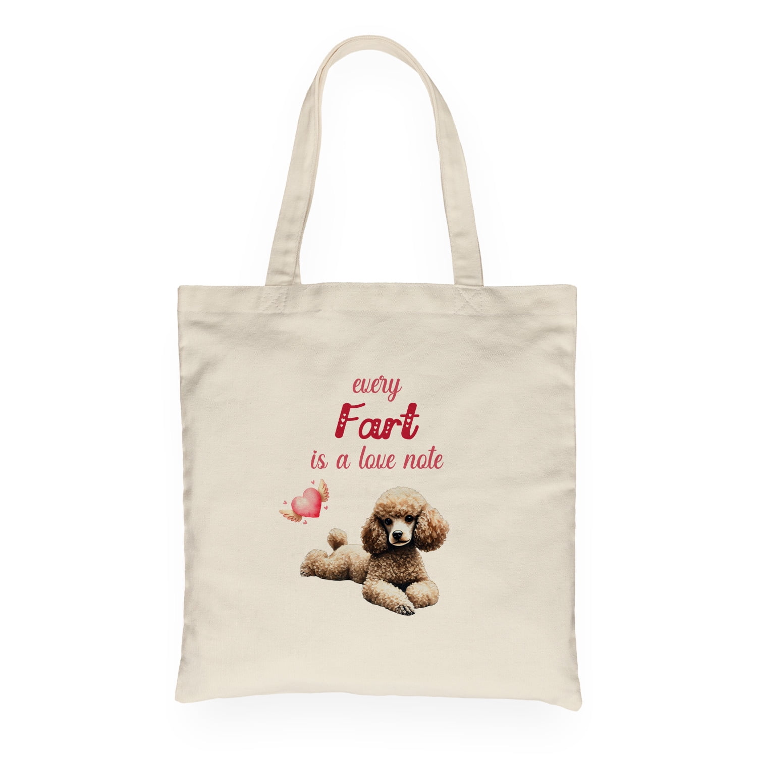 Every Fart is Love Note Poodle Guilty Face Happy Valentine's Canvas ...