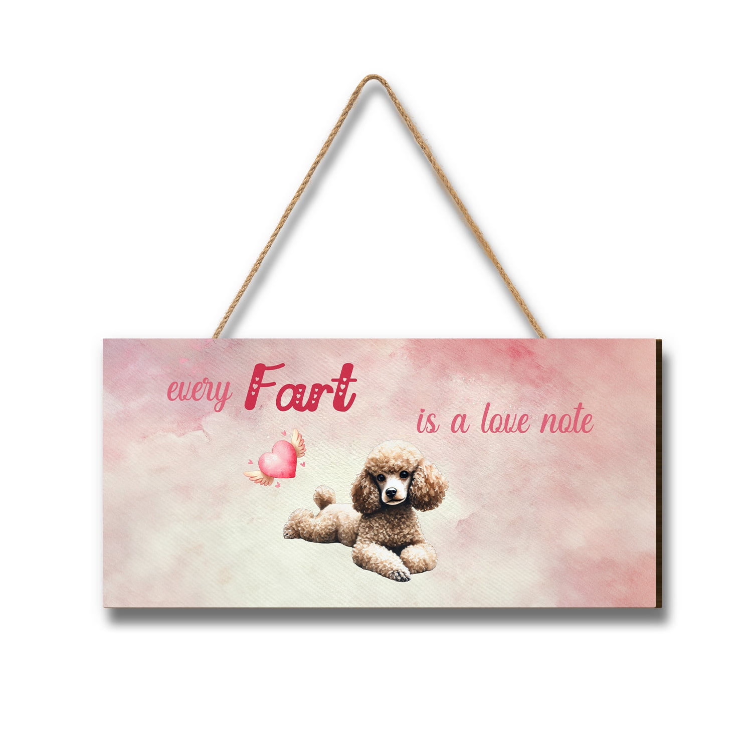 Every Fart is Love Note Poodle Guilty Face Happy Valentine's Landscape ...
