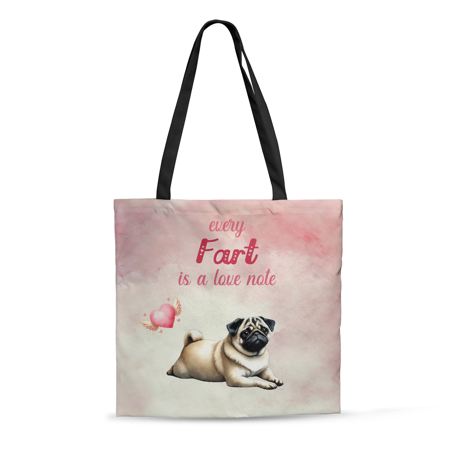 Every Fart is Love Note Pug Guilty Face Happy Valentine's All Over ...