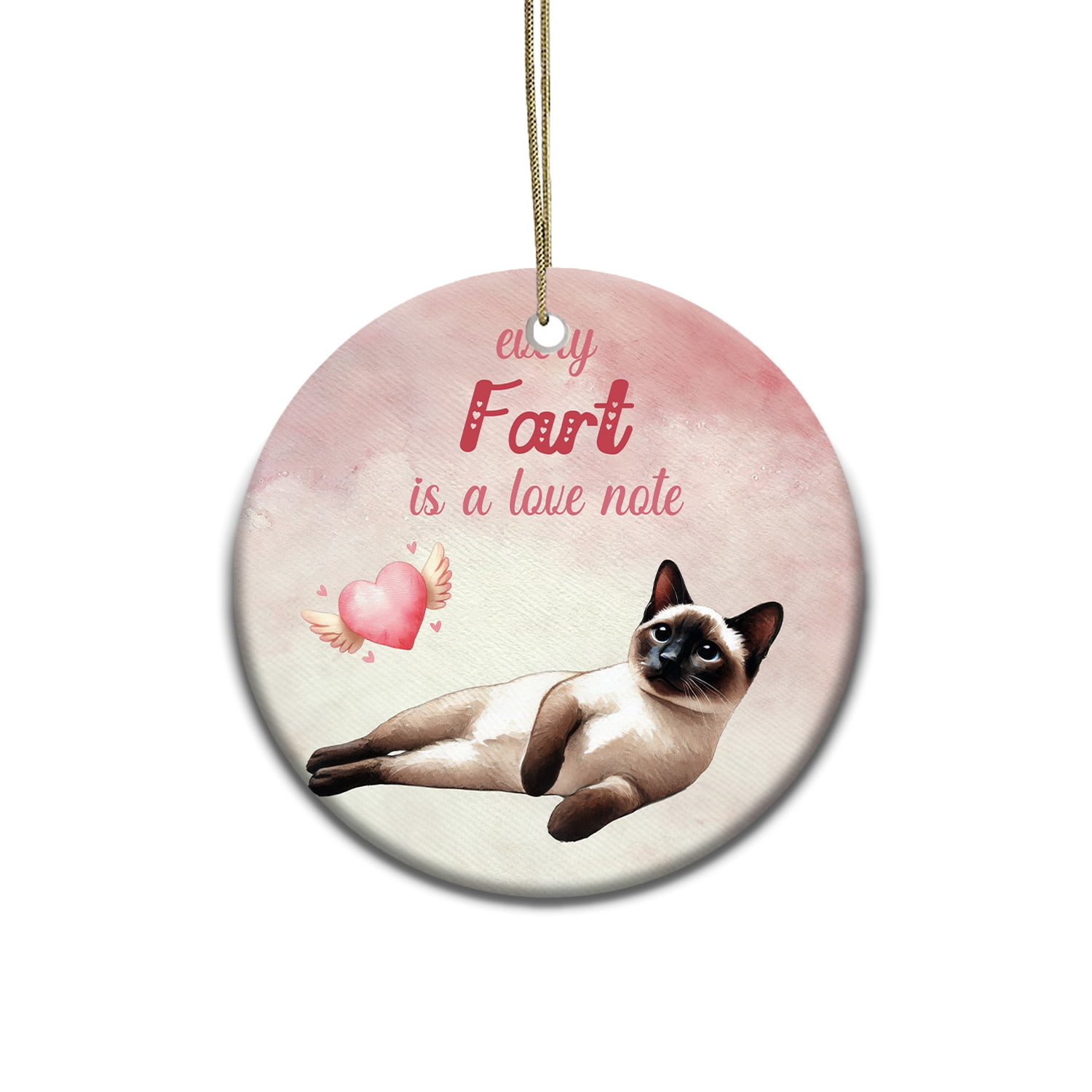 Every Fart is Love Note Siamese Guilty Face Happy Valentine's Ceramic ...