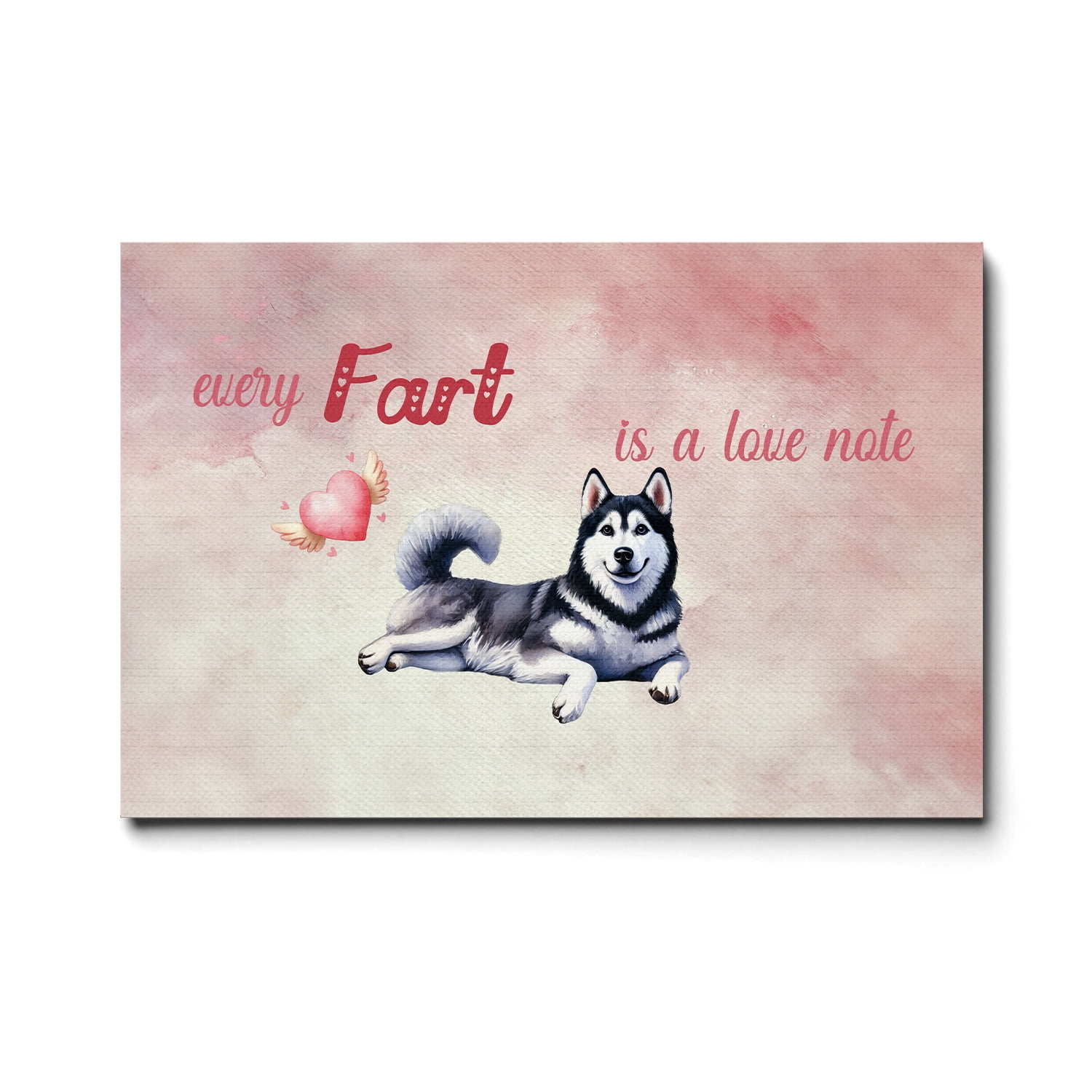 Every Fart is Love Note Siberian Husky Guilty Face Happy Valentine's ...