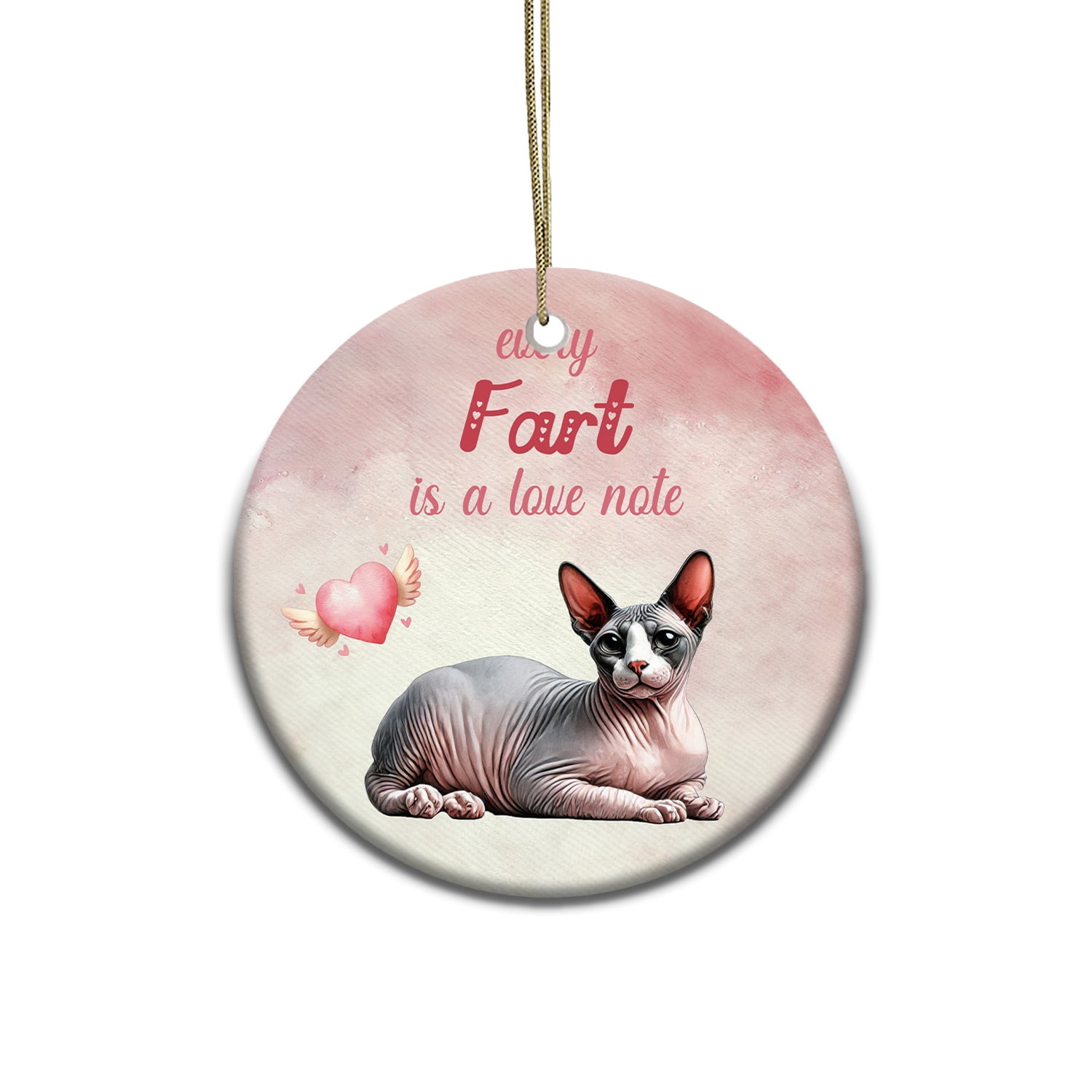 Every Fart is Love Note Sphynx Guilty Face Happy Valentine's Ceramic ...