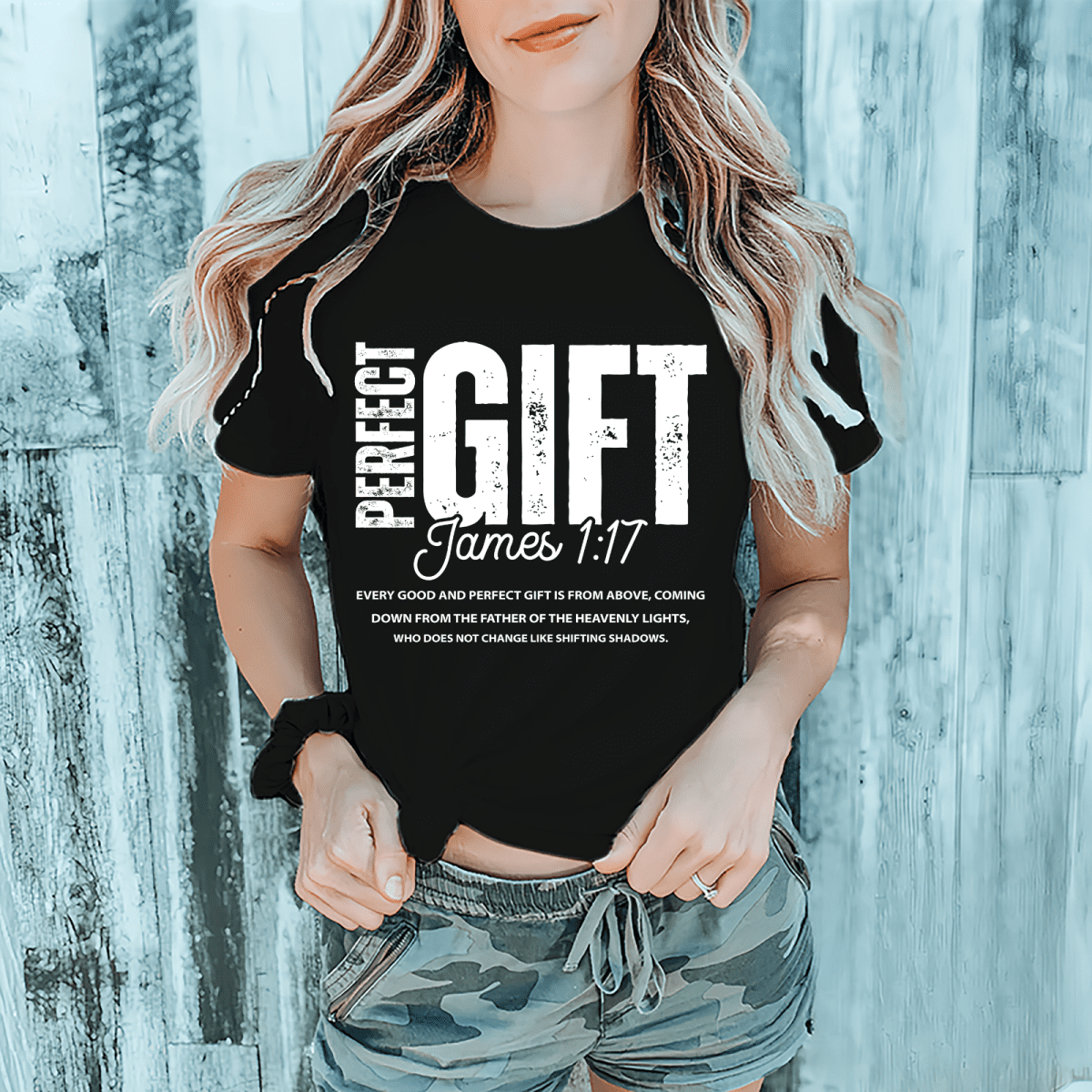 'Every Good Gift' Faith T-Shirt, James 1:17 Inspired Vintage Design ...