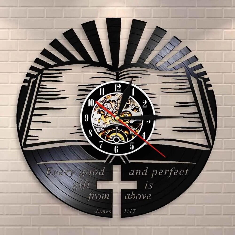 Every Good and Perfect Gift Is From Above Scripture Bible Wall Clock ...