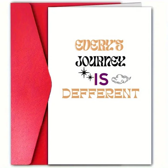 Every Journey Is Different Inspirational Card – Encouragement Greeting ...