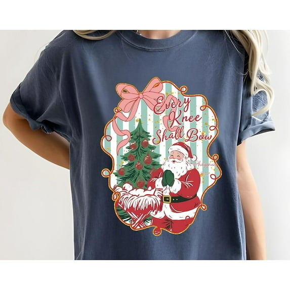 Every Knee Shall Bow , Nativity Scene , Religious Shirt , Vintage ...