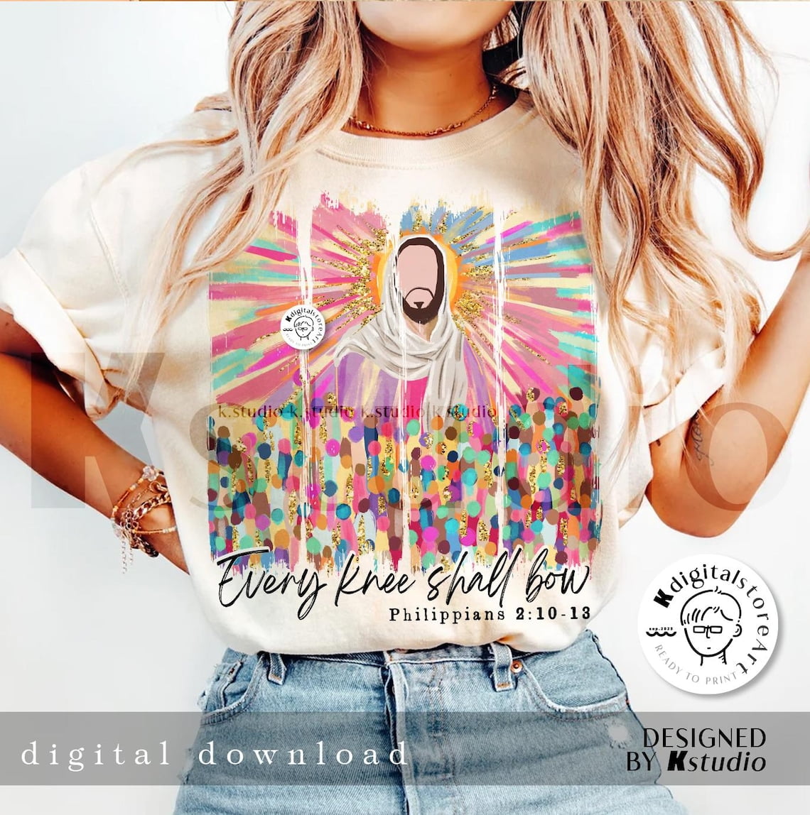 Every Knee Shall Bow Shirt, Easter God Jesus Shirt, Bible Design, Jesus ...