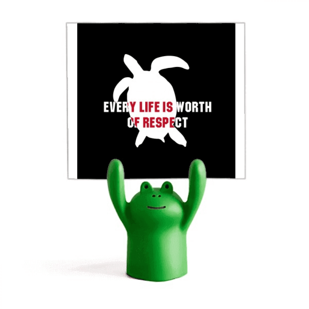 Every Life Is Worth Of Respect Memo Holder Cartoon Animal Frog Stand ...