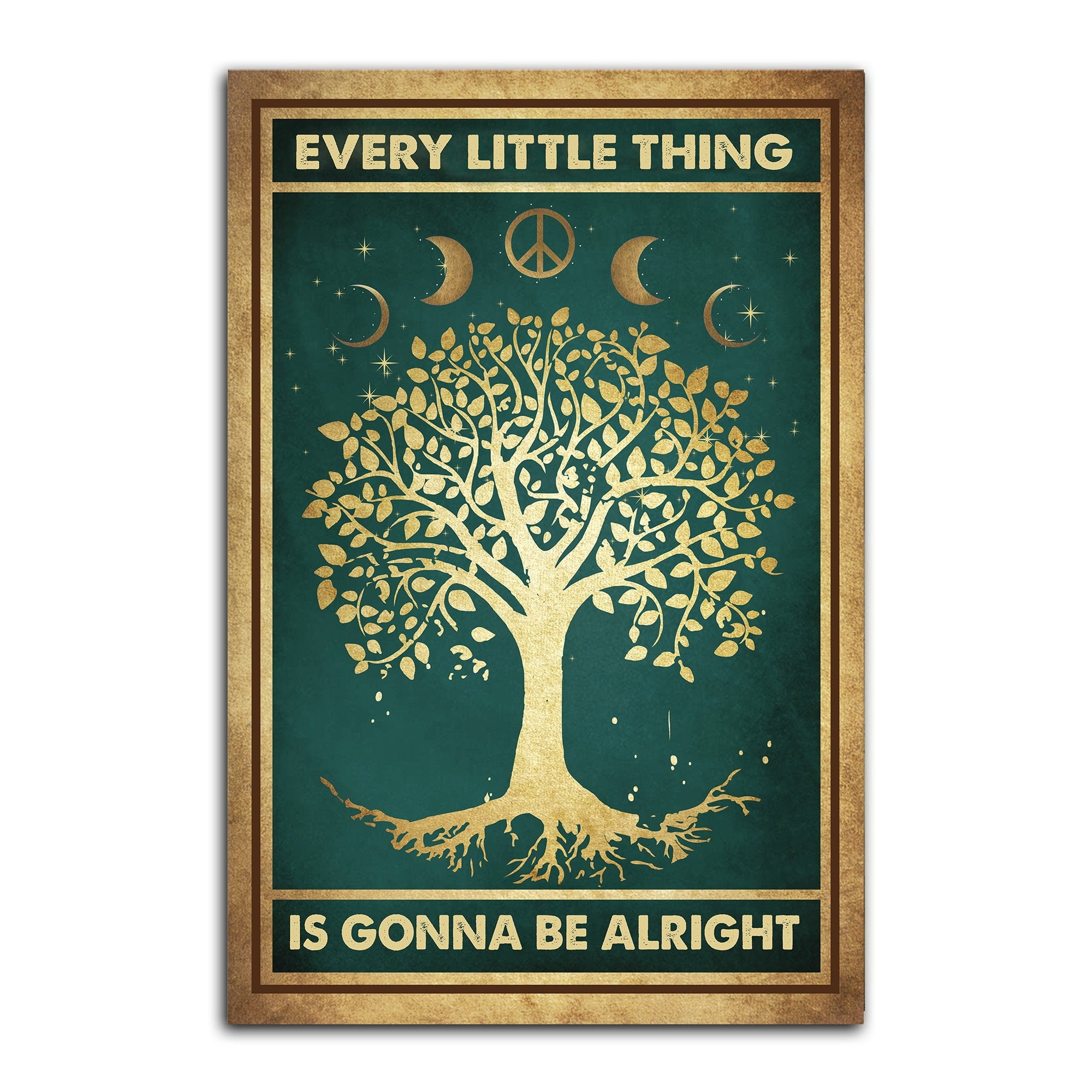 Every Little Thing Is Gonna Be Alright Poster, Hippie Poster, Flower ...