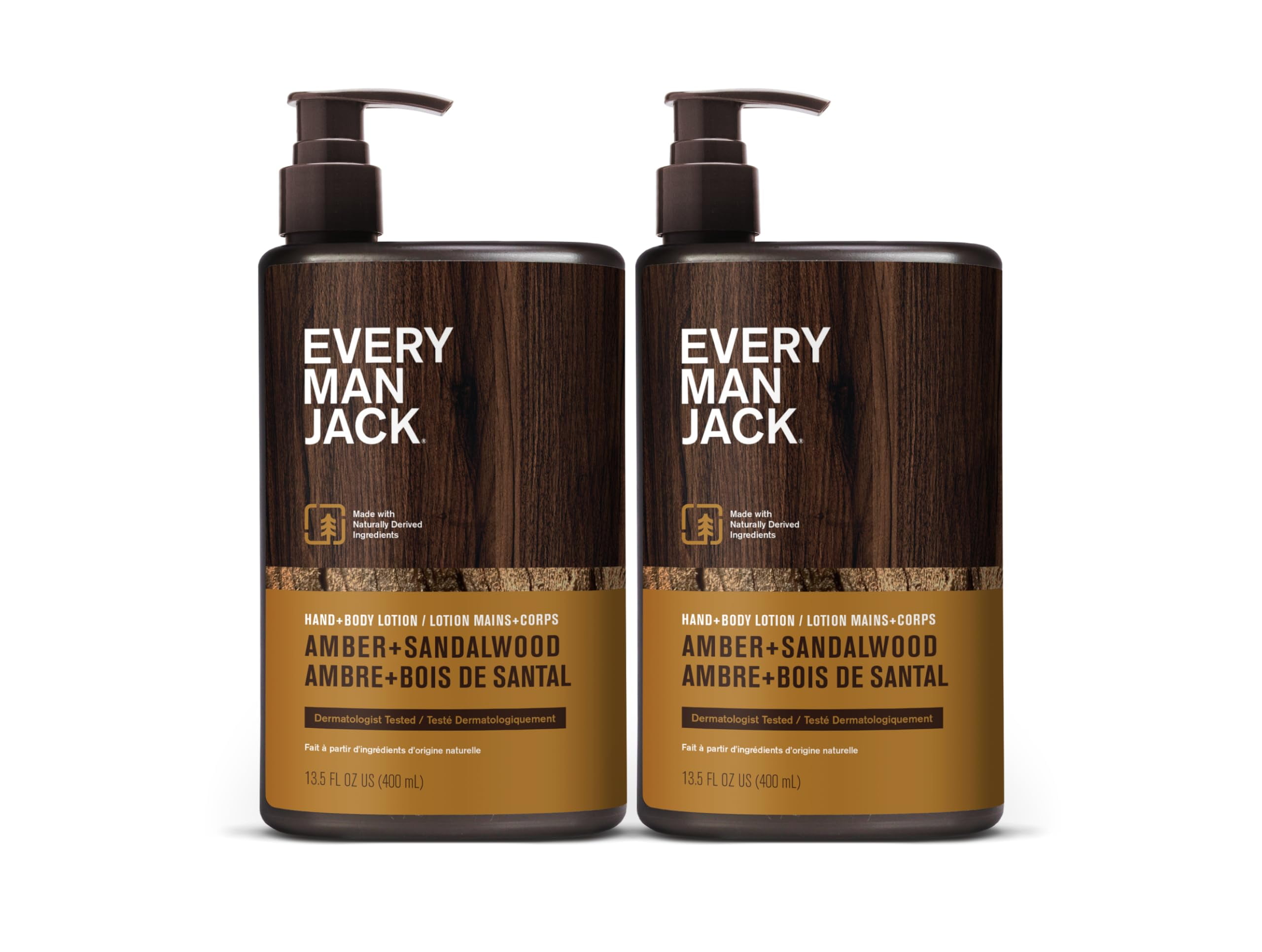 Every Man Jack Mens Amber + Sandalwood Hand & Body Lotion for All Skin ...
