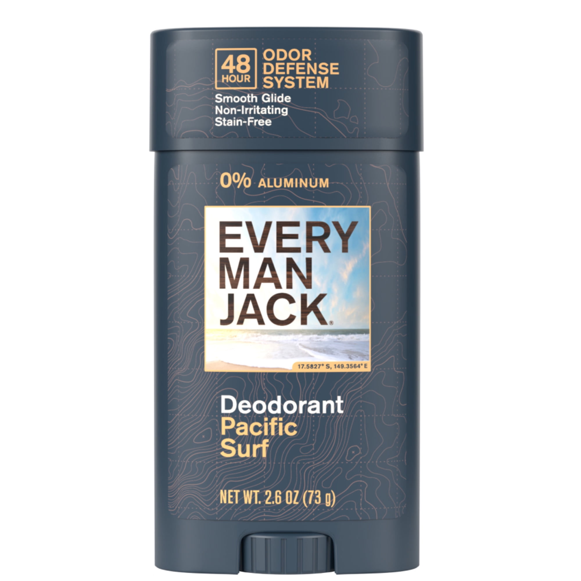 Every Man Jack Men's Deodorant - 48-Hour Odor Defense - Aluminum Free ...