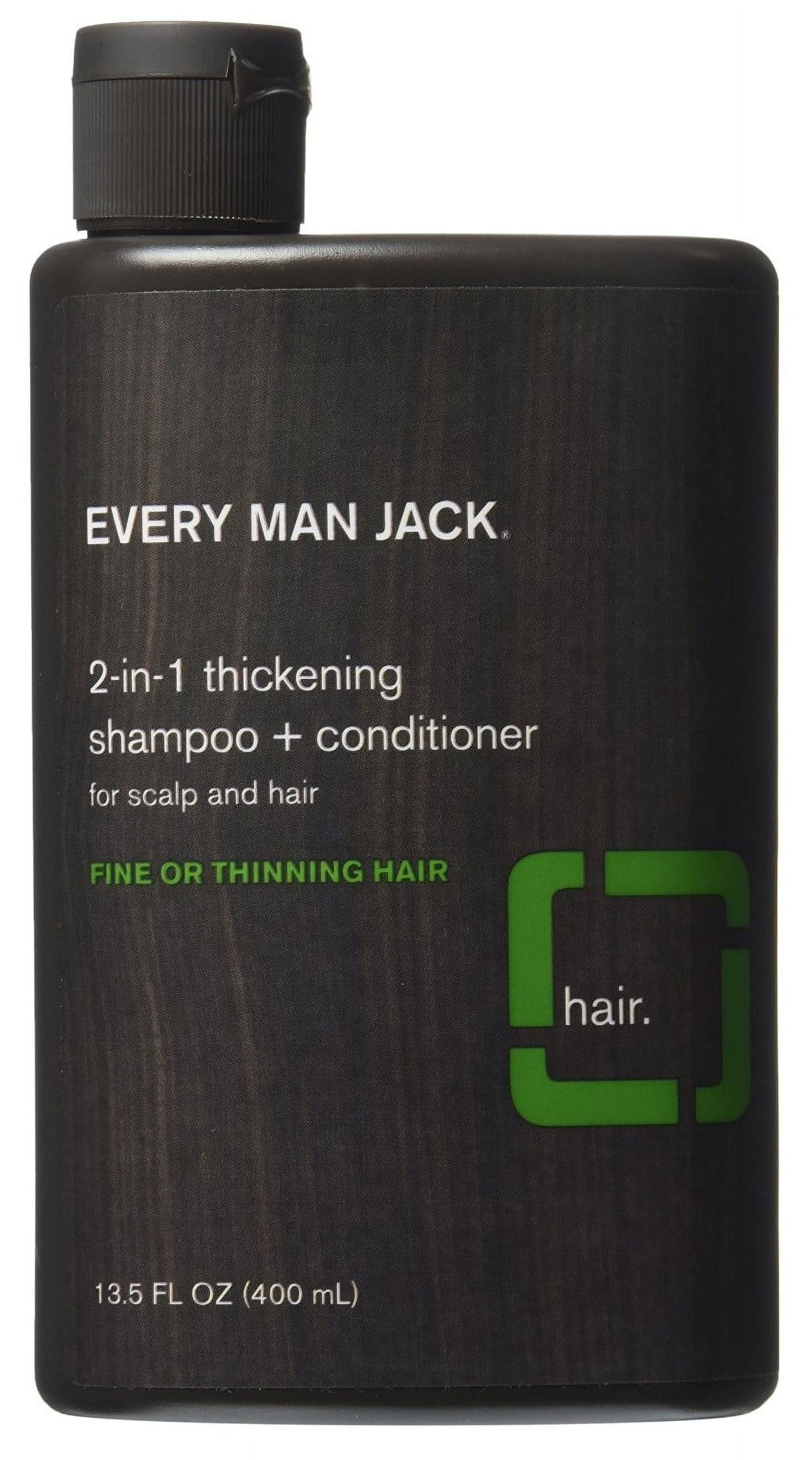 Every Man Jack Shampoo 2-In-1 Thickening 13.5oz (Pack of 2) - Walmart.com