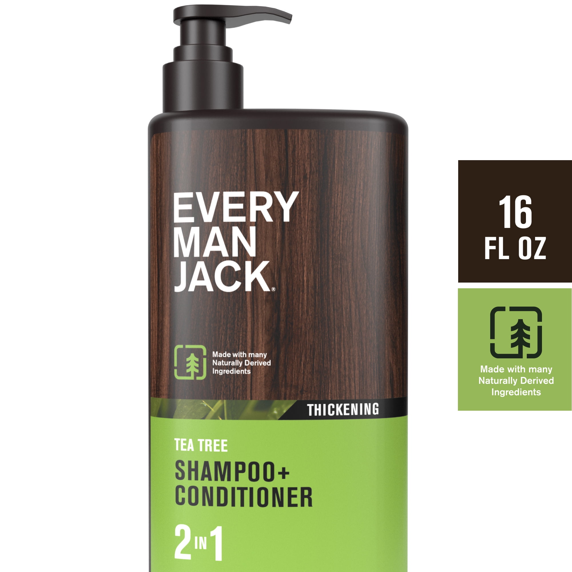 Every Man Jack Tea Tree Daily 2-in-1 Mens Shampoo & Conditioner ...