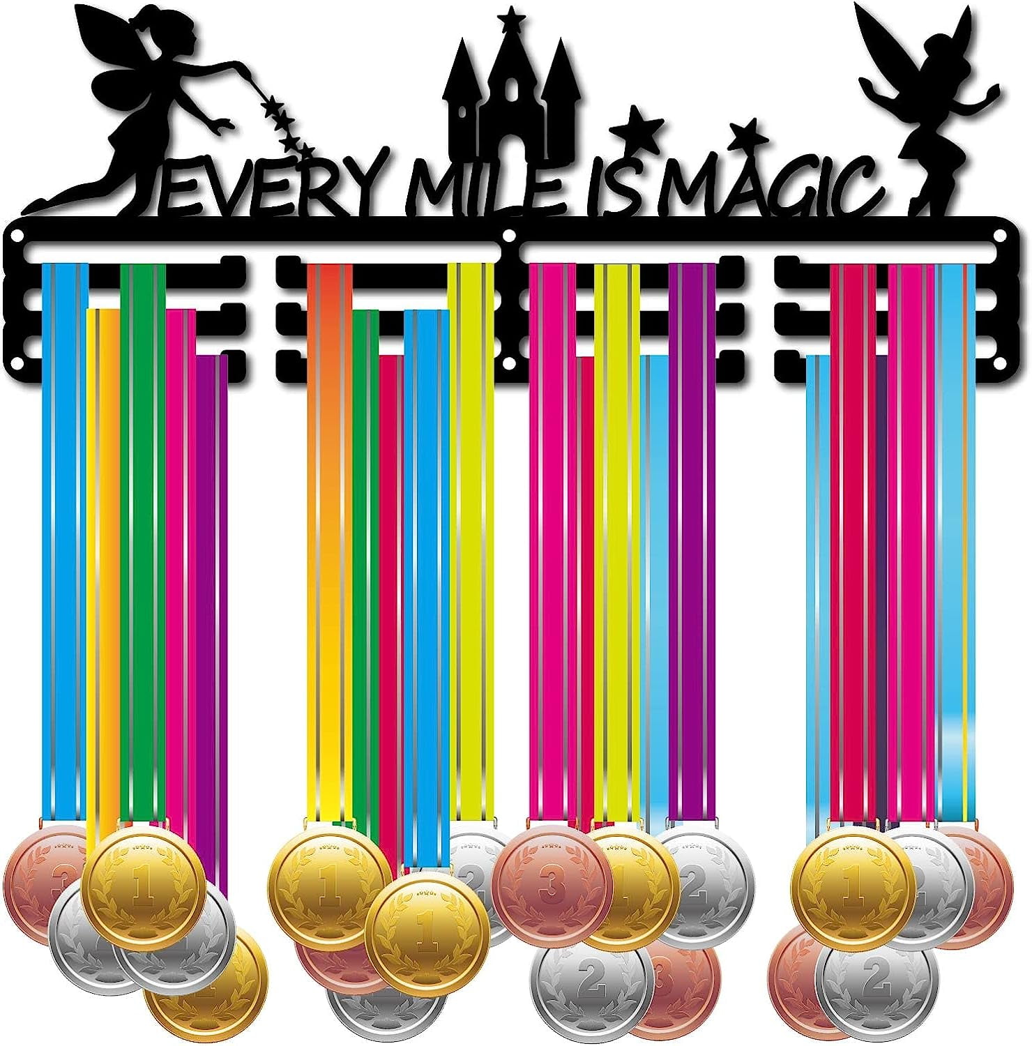 Every Mile Is Magic Medal Holder Fairy Sport Medals Display Wall Mount ...