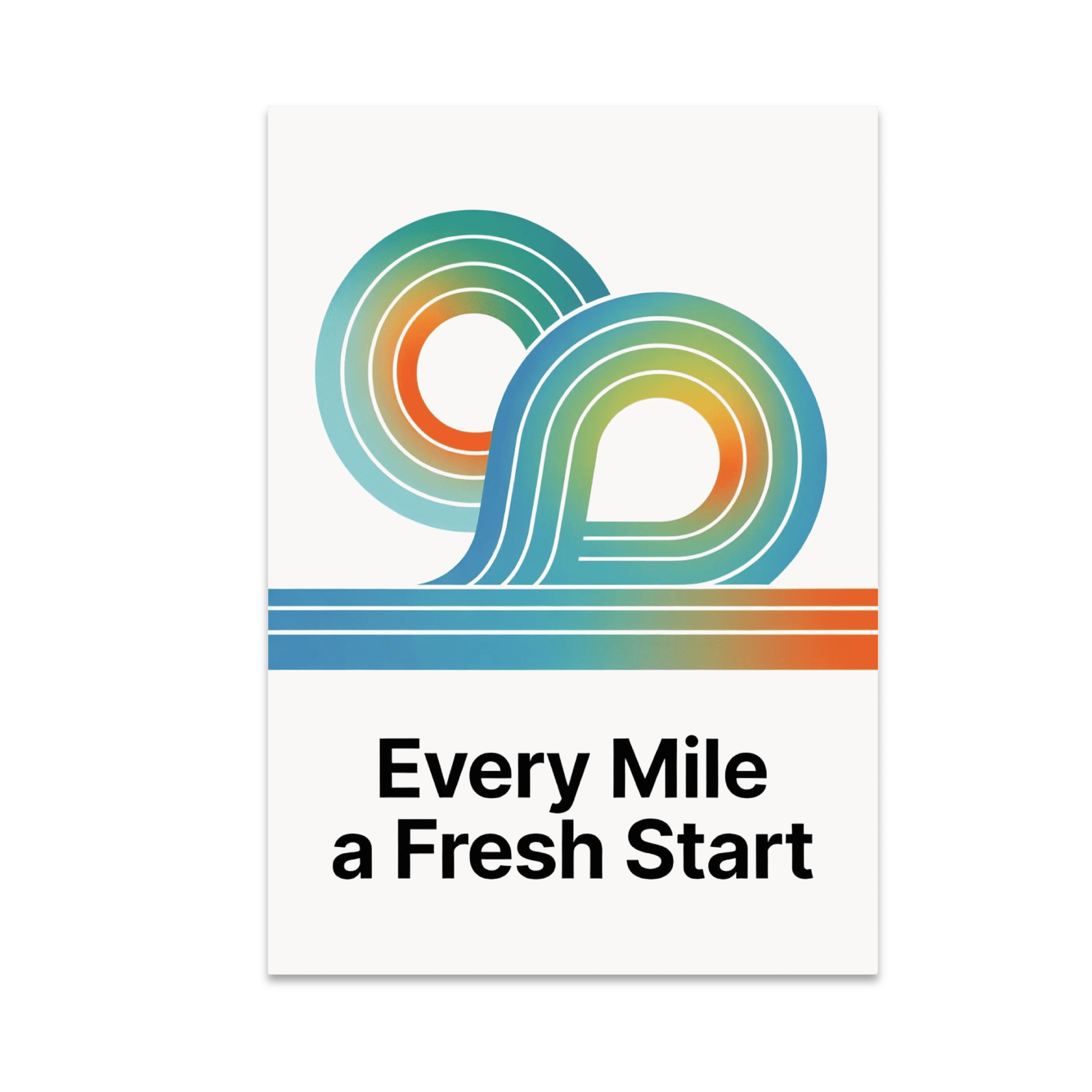 Every Mile a Fresh Start - Running Enthusiast - 13x19 Poster Print ...