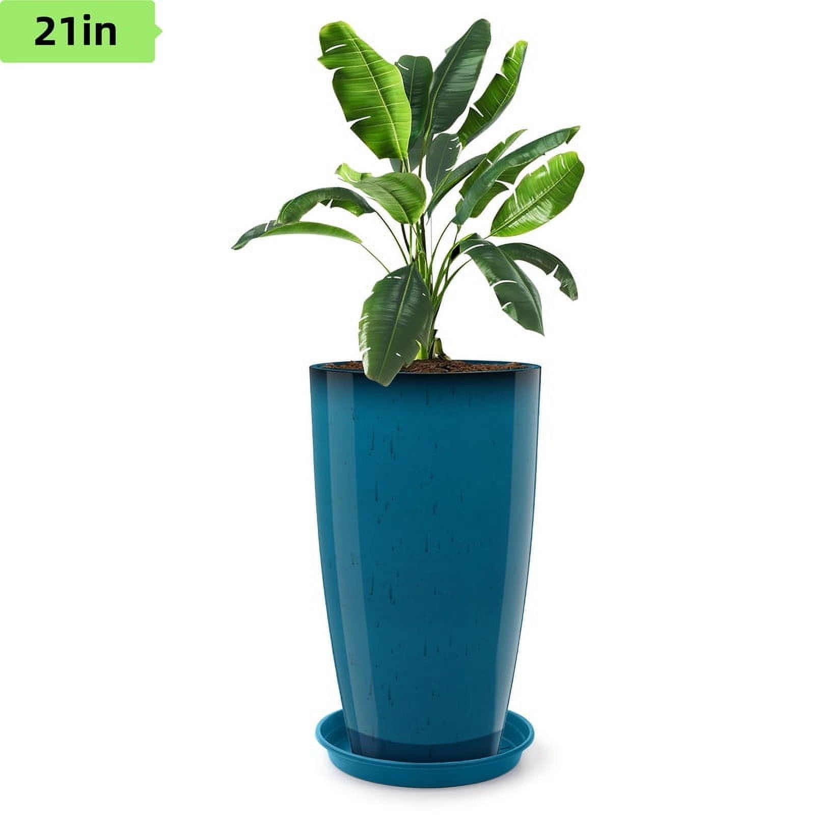 Every Moment Counts 1-Pack 21" Tall Lightweight Modern Planters with ...