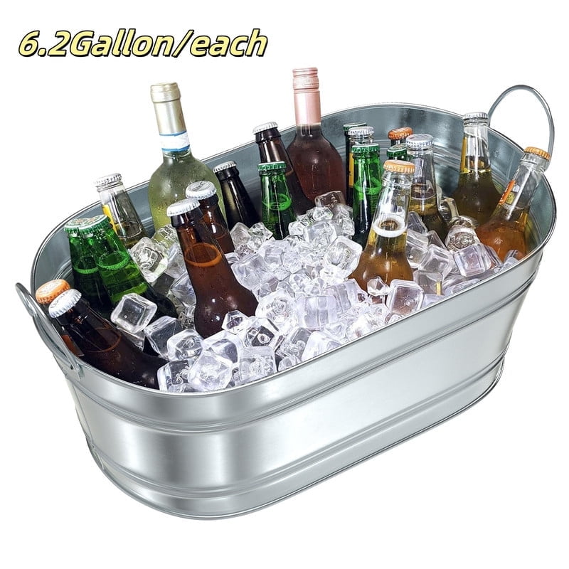 Every Moment Counts 1 Pc Insulated Galvanized Metal Ice Bucket with ...