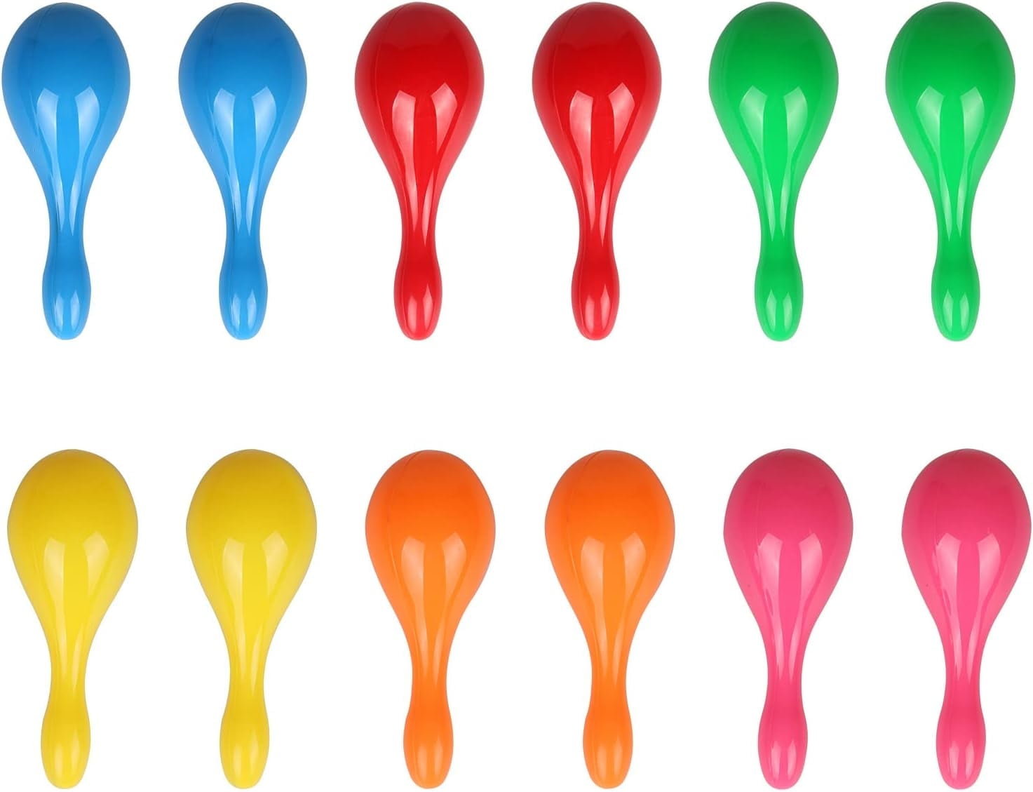 Every Moment Counts 12pcs 6in Neon Maracas, Noisemaker for Birthday ...