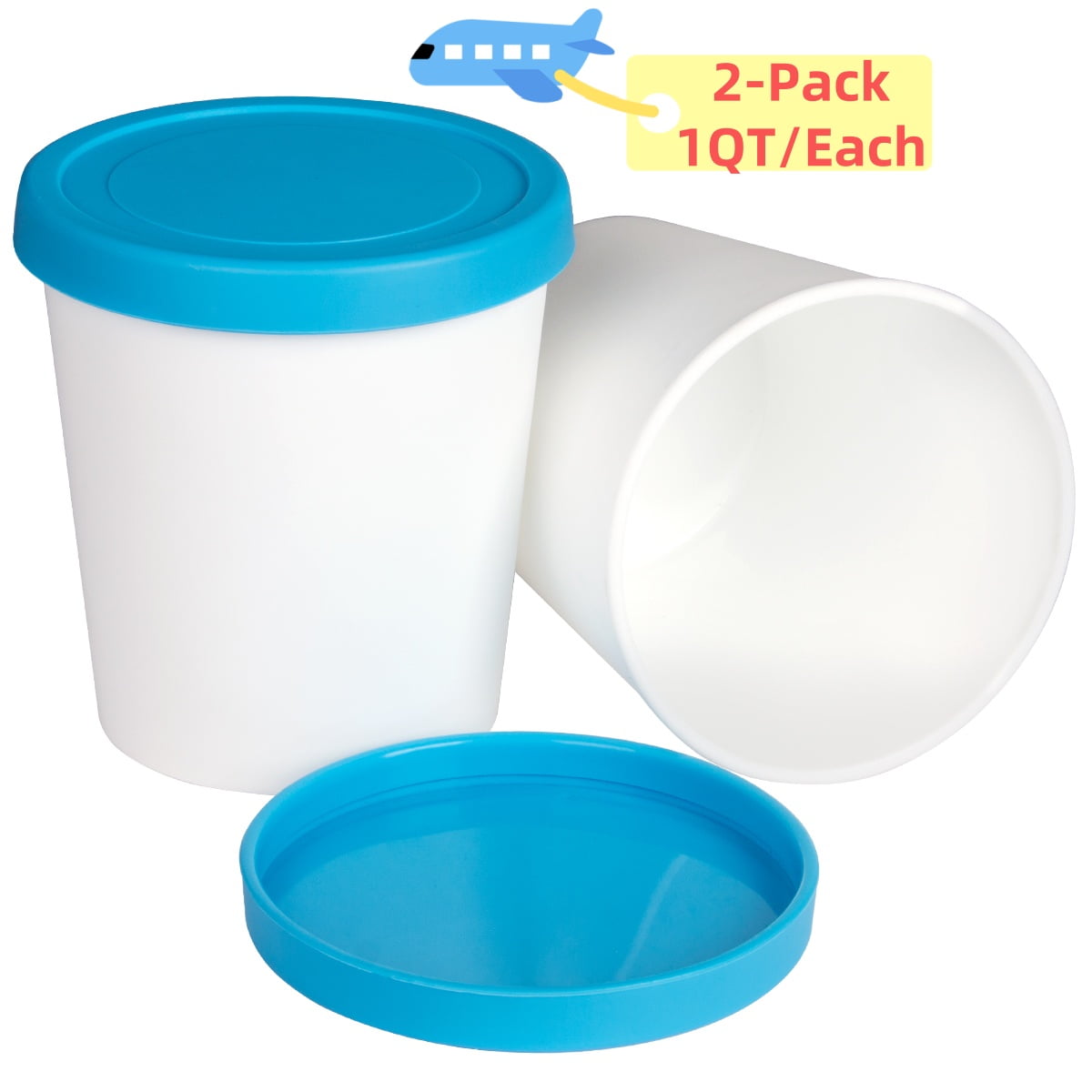 Every Moment Counts 2PC Freezer Storage Containers, Ice Cream ...