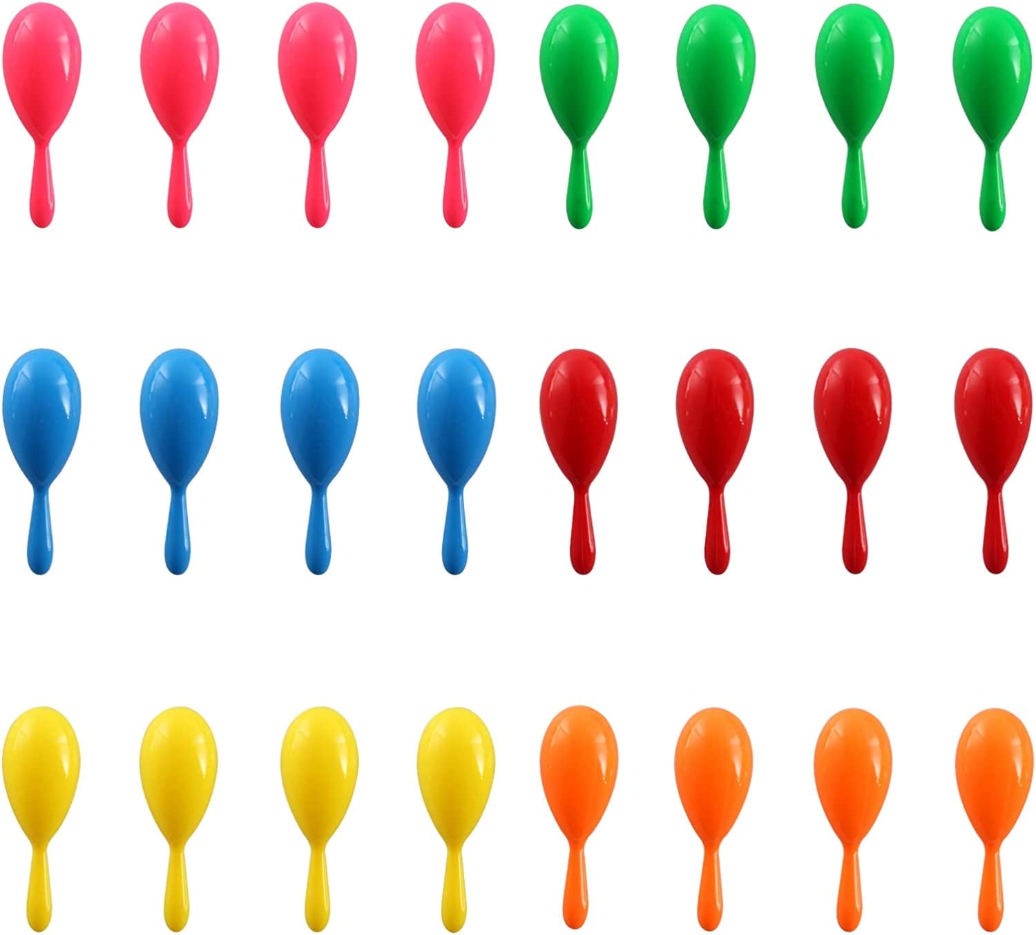 Every Moment Counts 36pcs 6in Neon Maracas, Noisemaker for Birthday ...