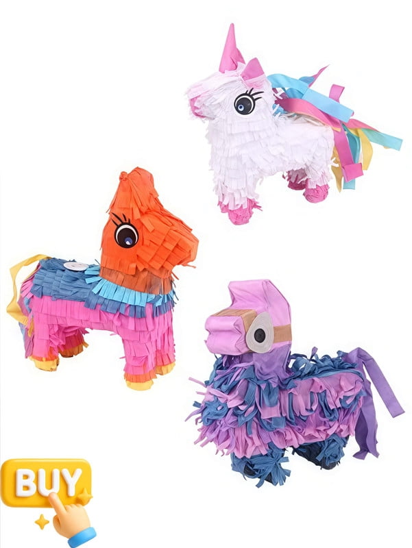 Every Moment Counts 3Pcs Mini Donkey Pinata Set for Kids Birthday Party ...
