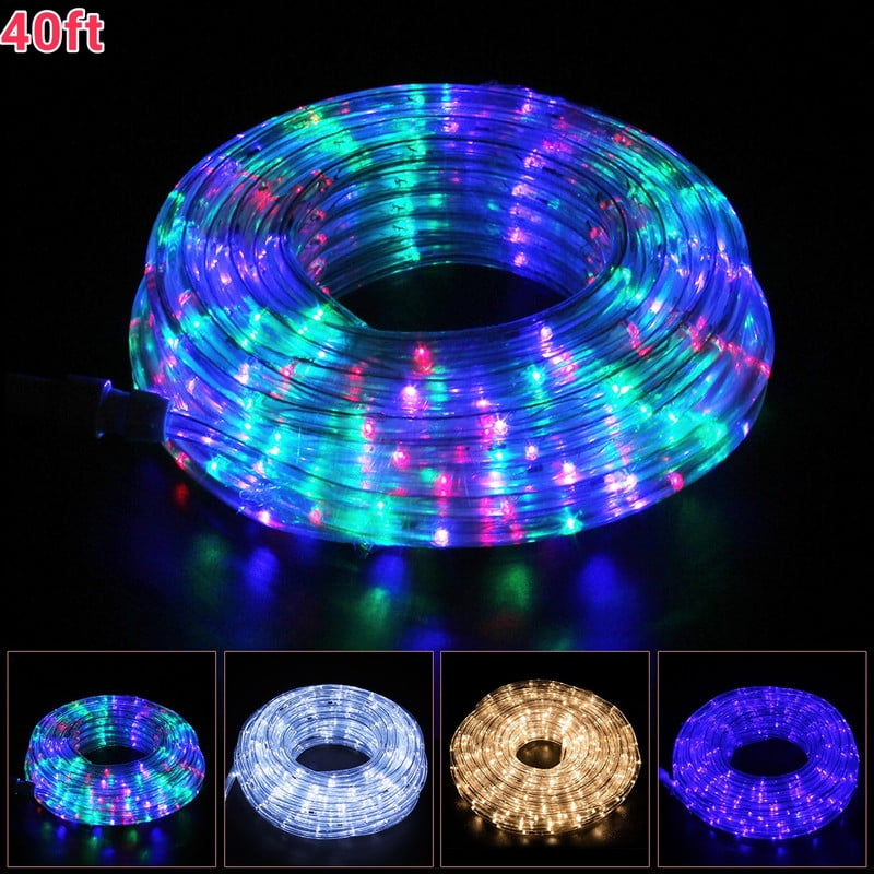 Every Moment Counts 40ft Multicolor LED Rope Lights - 4 Modes w/Remote ...