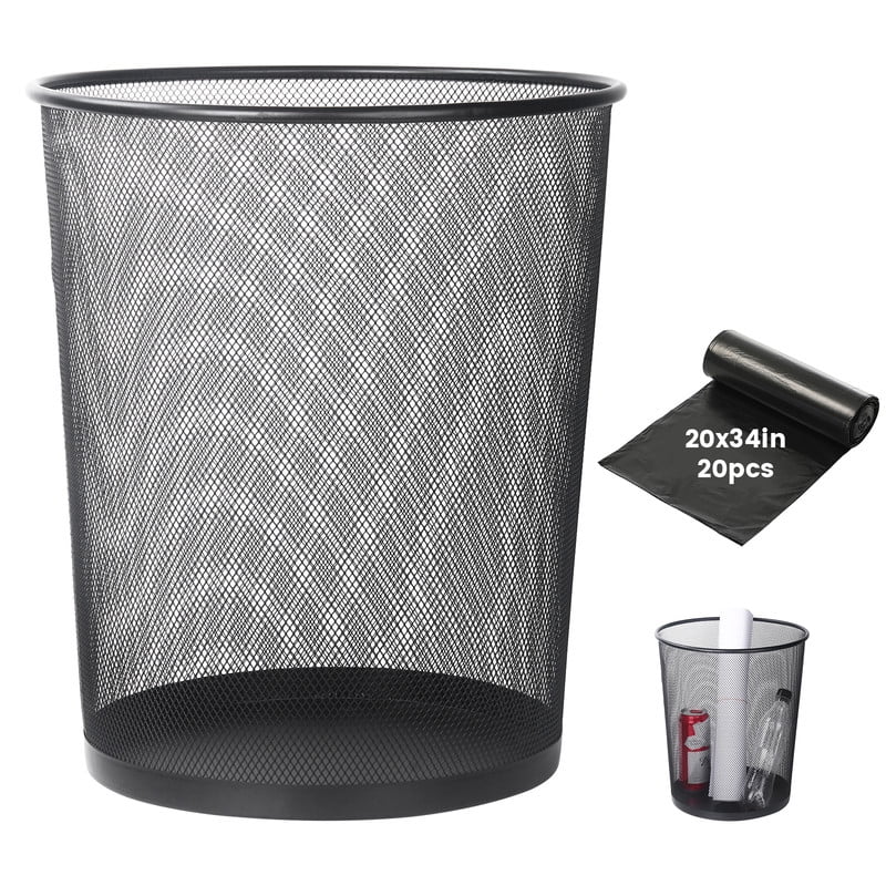 Every Moment Counts 6 Gal Bathroom Mesh Metal Trash Can, 1pc Small ...