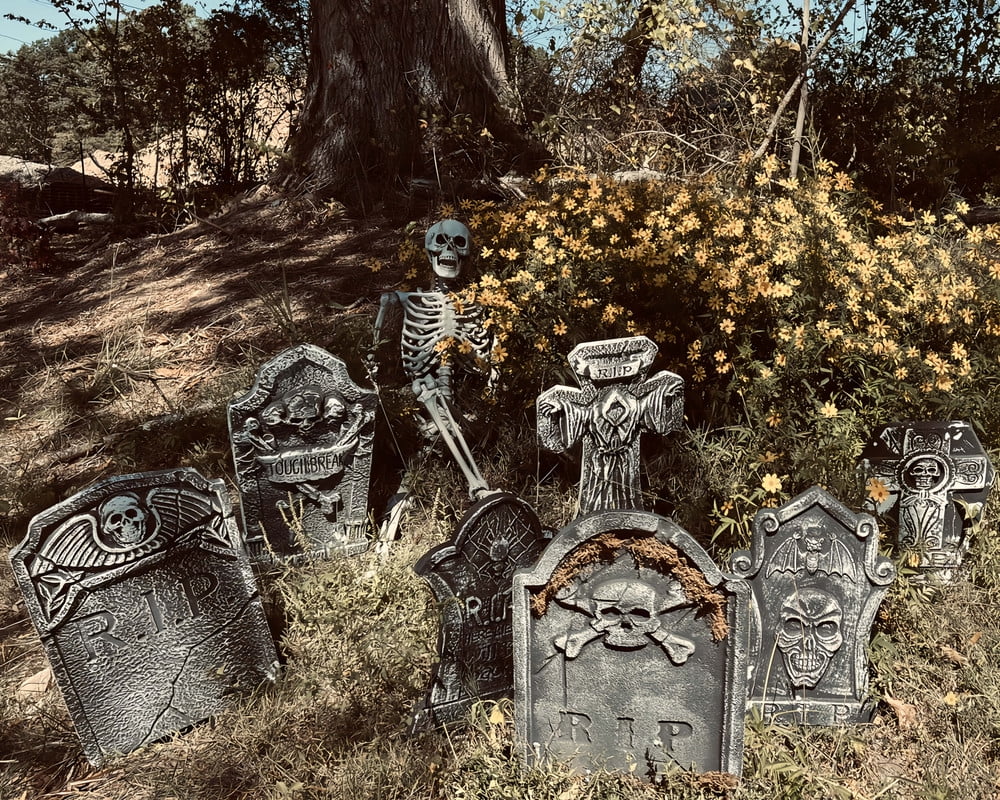 Every Moment Counts Mixed Size Foam Tombstones 7-Pack, Cemetery Display ...