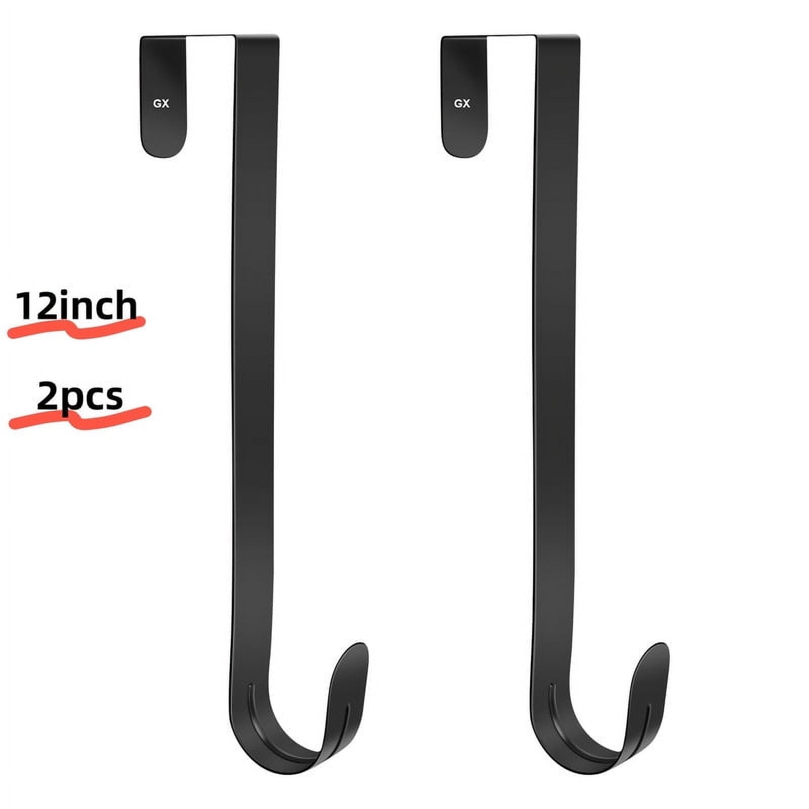 Every Moment Counts Wreath Hanger Over The Door 2 Pack 12 Inch, Large Wreath Metal Hook for ...