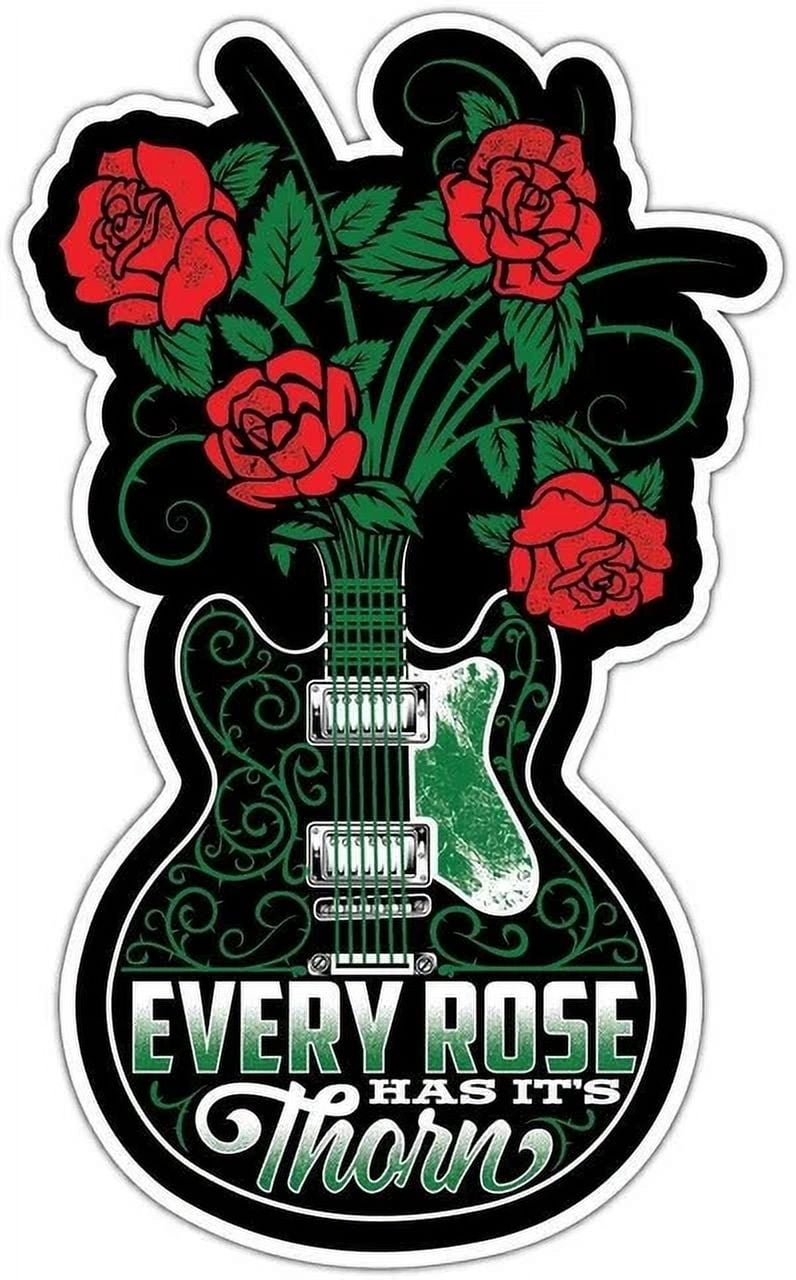 Every Rose Has It'S Thorn Guitar Rock Car Window Stickerphone Decal ...