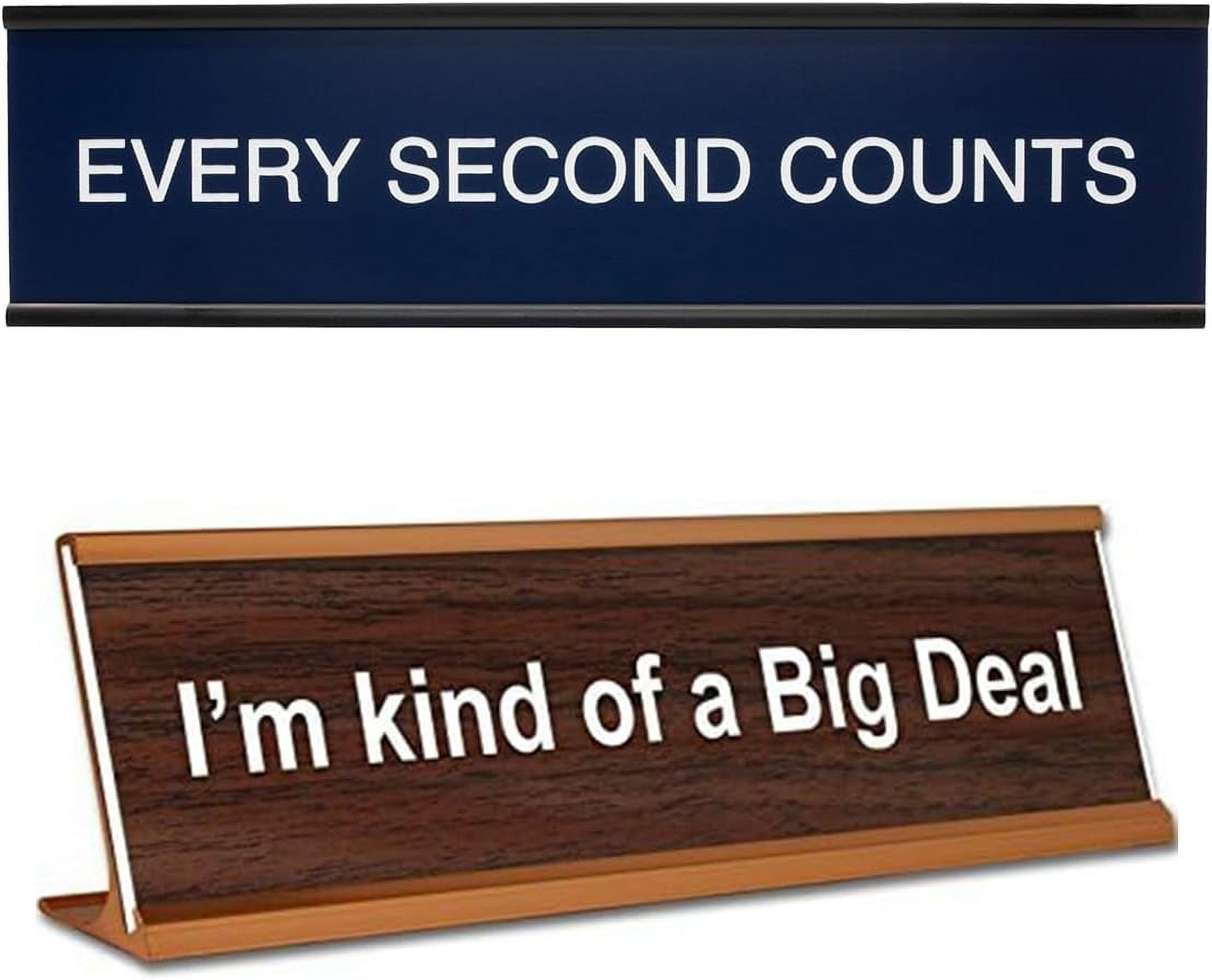 Every Second Counts Wall Sign with Holder ~ Engraved Office Desk Name ...