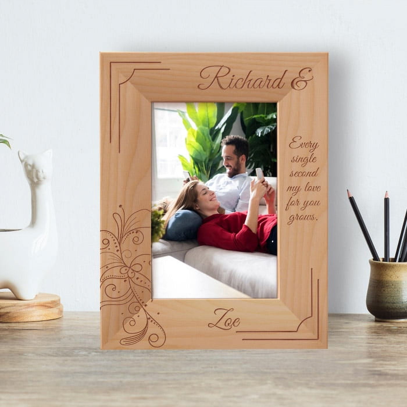 Every Single Second My Love For You Grows Personalized Wooden Frame 4 ...