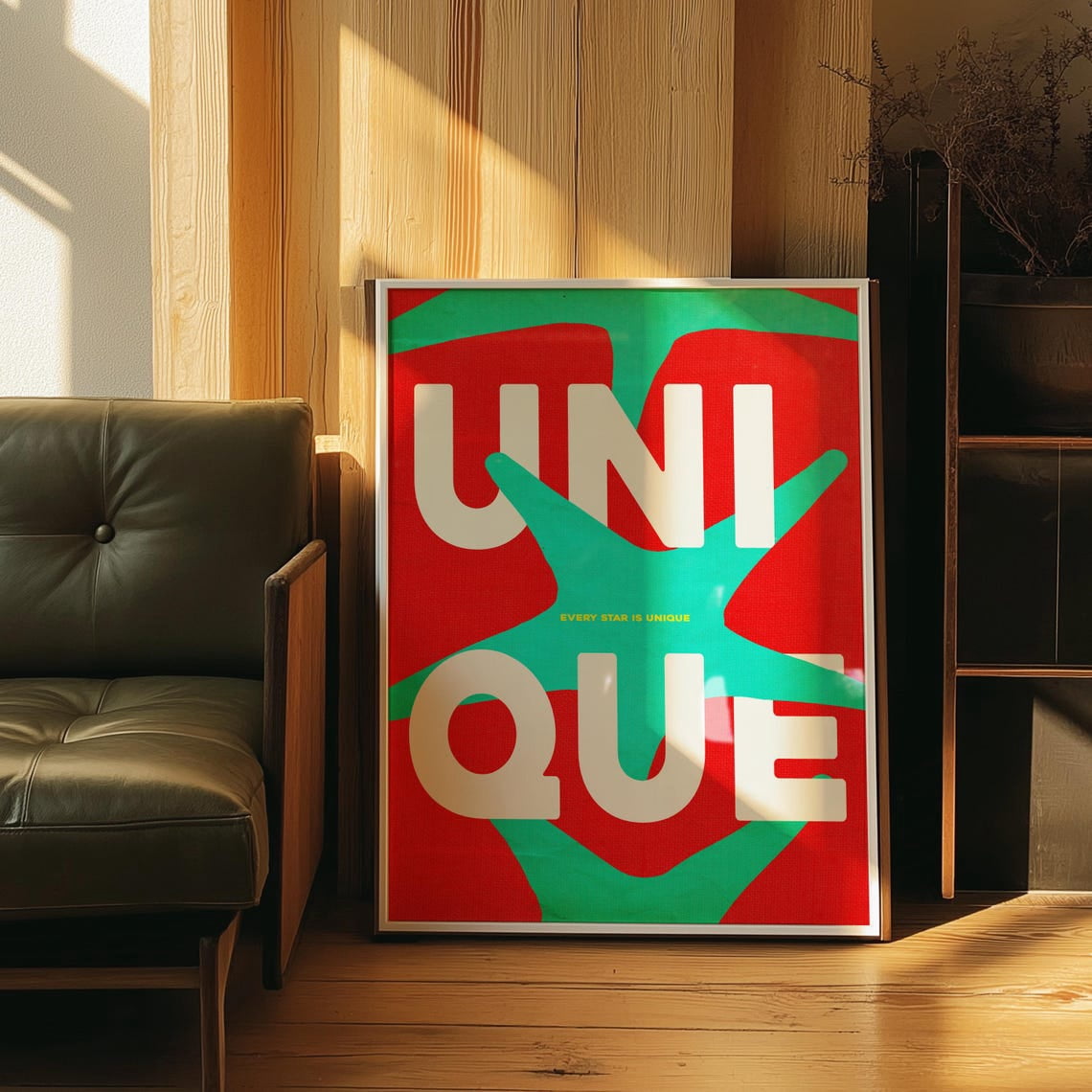 Every Star Is Unique Bold Typography Art, Unframed Canvas Size 24x36 ...