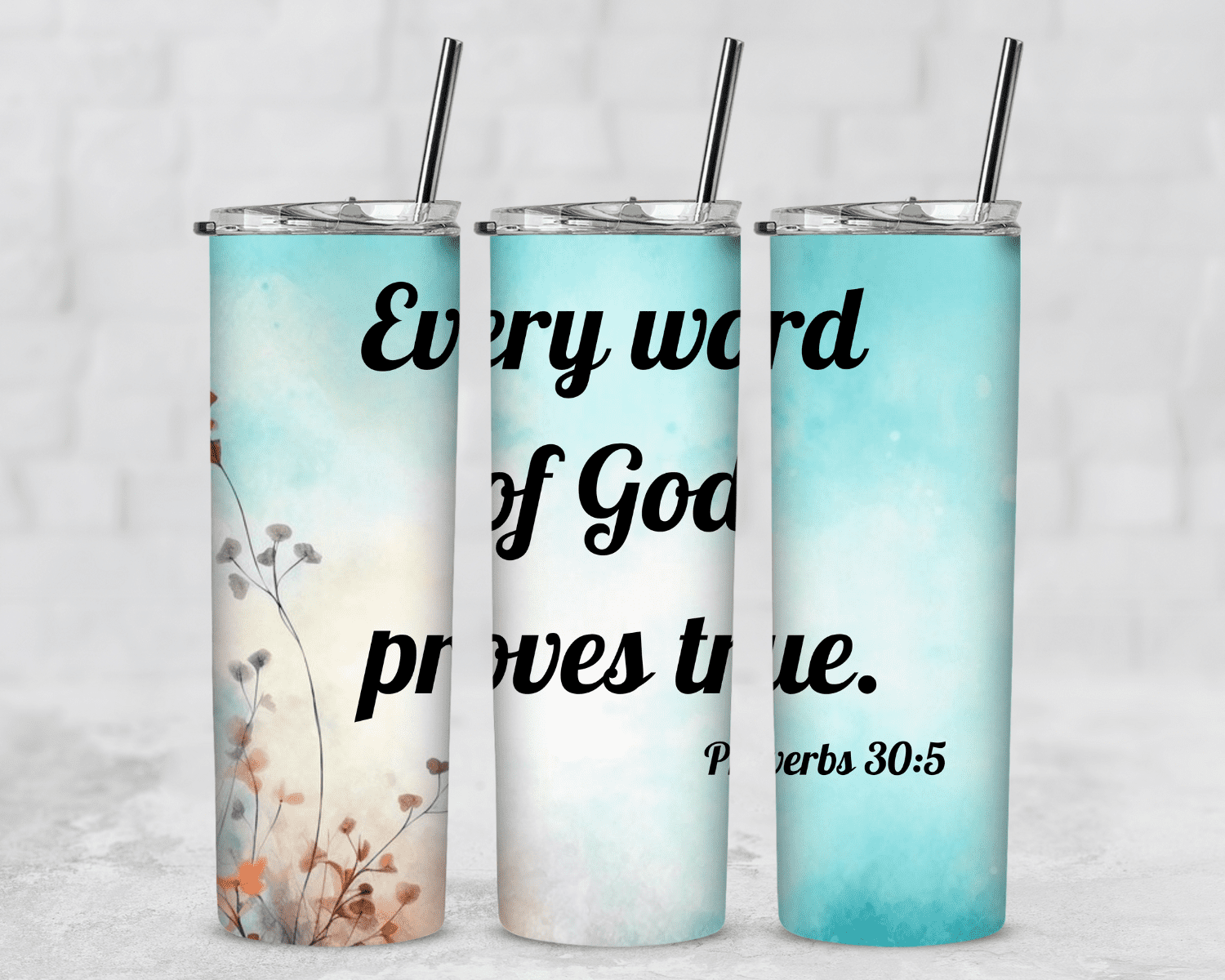 Every Word of God Proves True Proverbs 30:5 20 Oz Metal Tumbler w/Lid ...