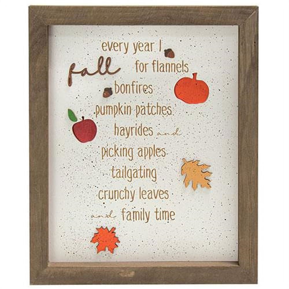 *Every Year I Fall Dimensional Wooden Sign - Walmart.com